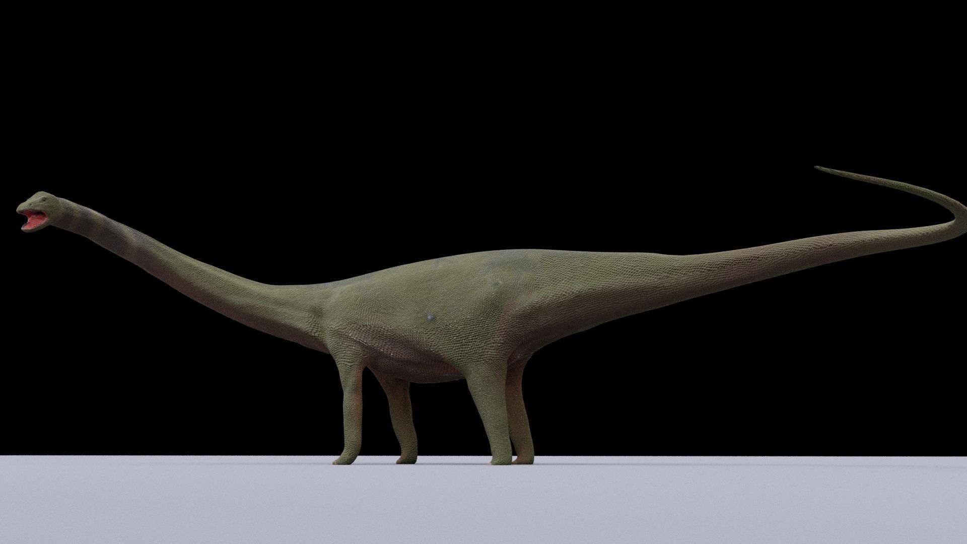 Diplodocus dinosaur 3D model rigged | CGTrader