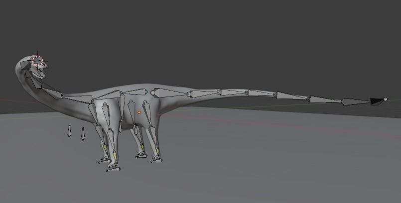 Diplodocus 3D model rigged | CGTrader