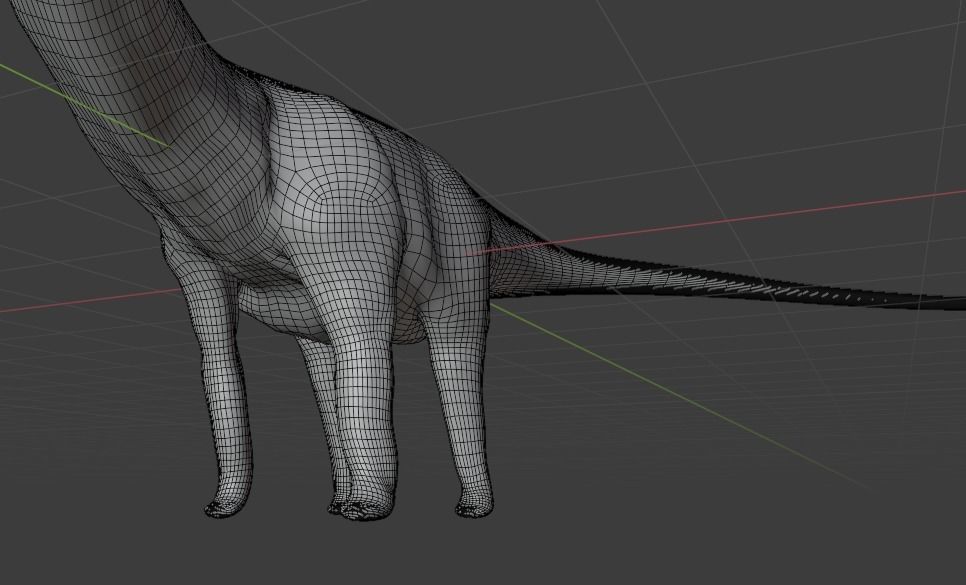 Diplodocus dinosaur 3D model rigged | CGTrader