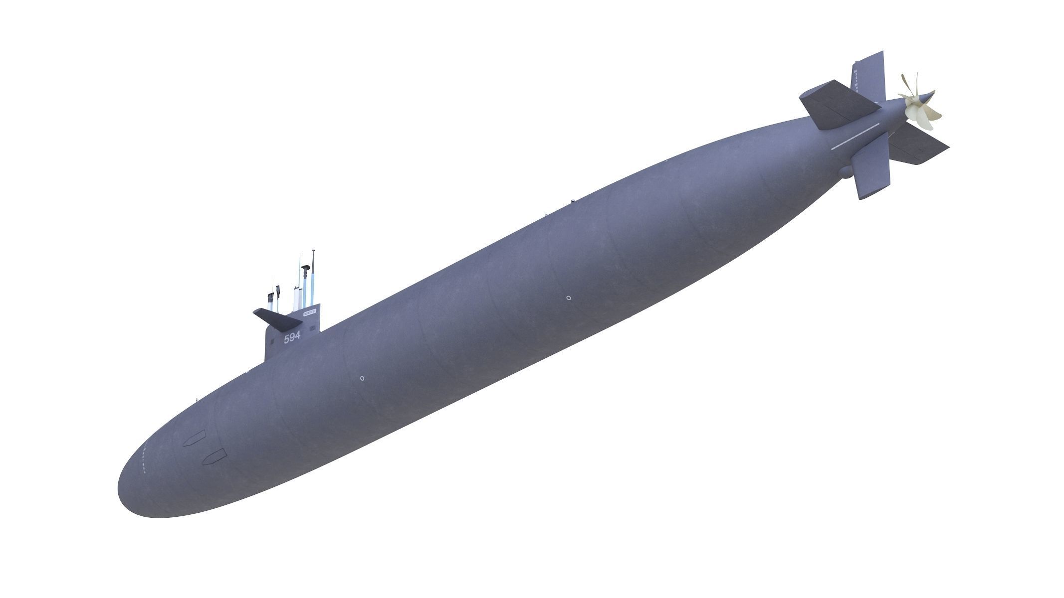 USS Permit SSN-594 3D model | CGTrader