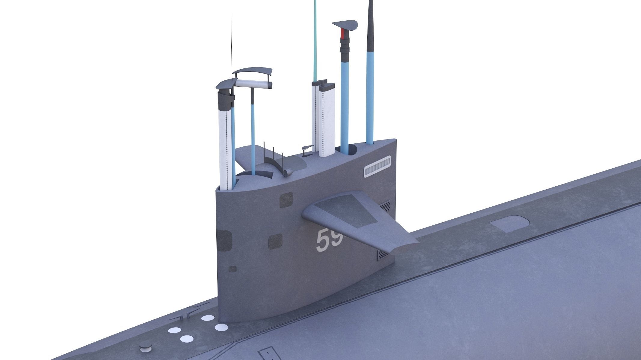 USS Permit SSN-594 3D model | CGTrader
