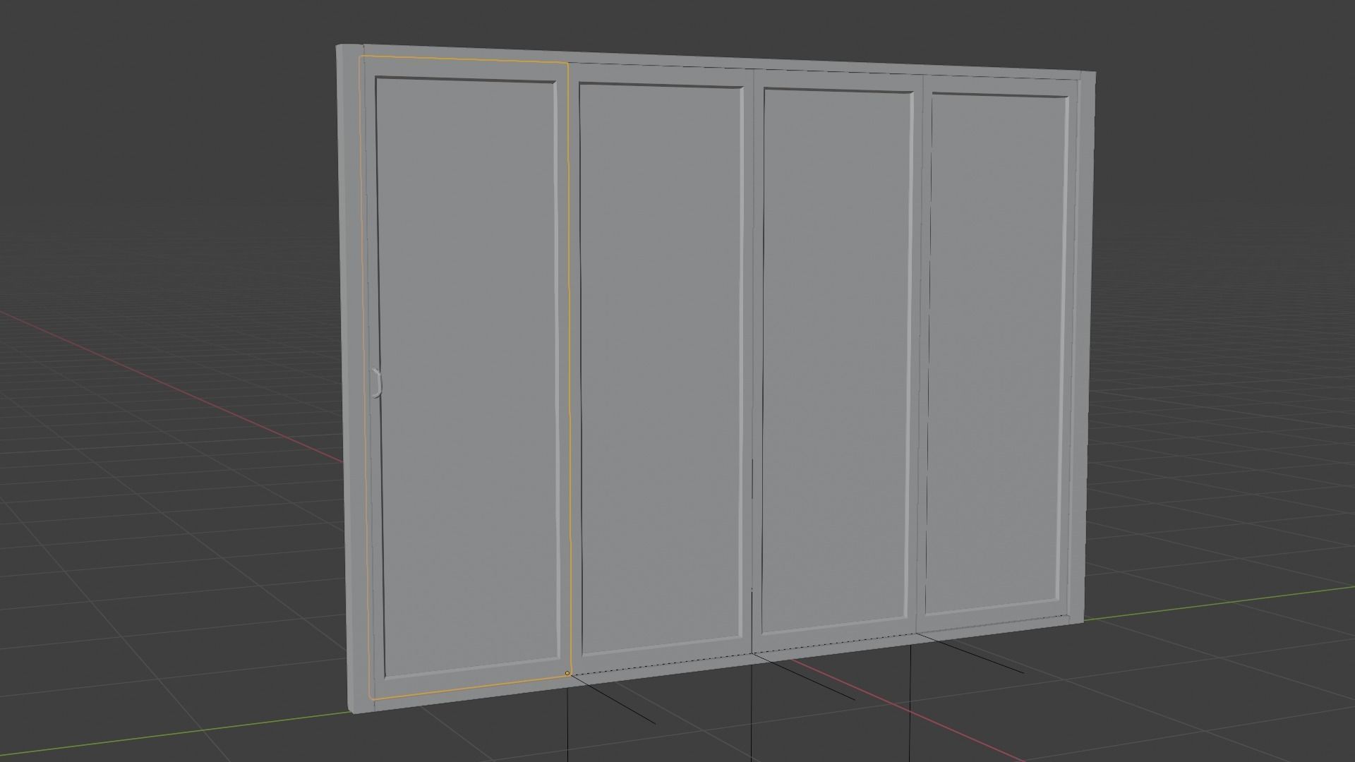 Full Animated Sliding Doors - 4 Panel free VR / AR / low-poly 3D model ...