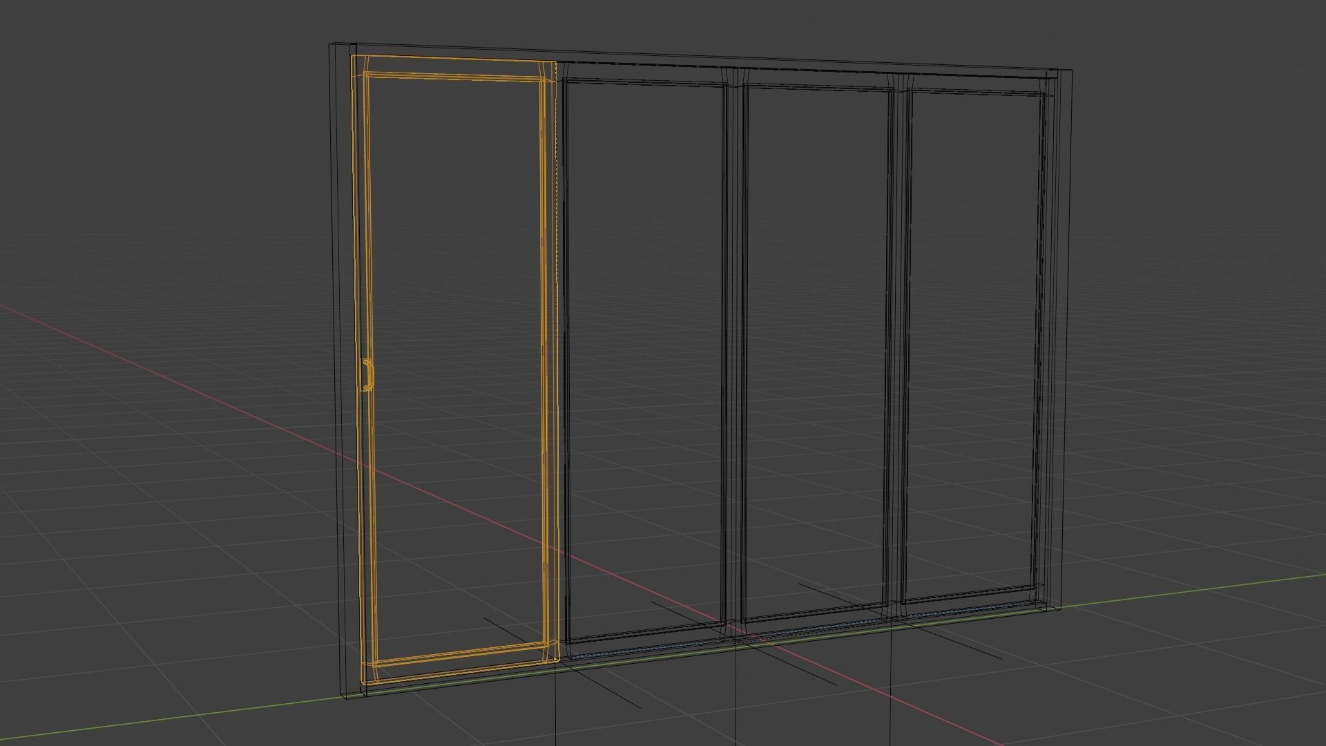 Full Animated Sliding Doors - 4 Panel free VR / AR / low-poly 3D model ...