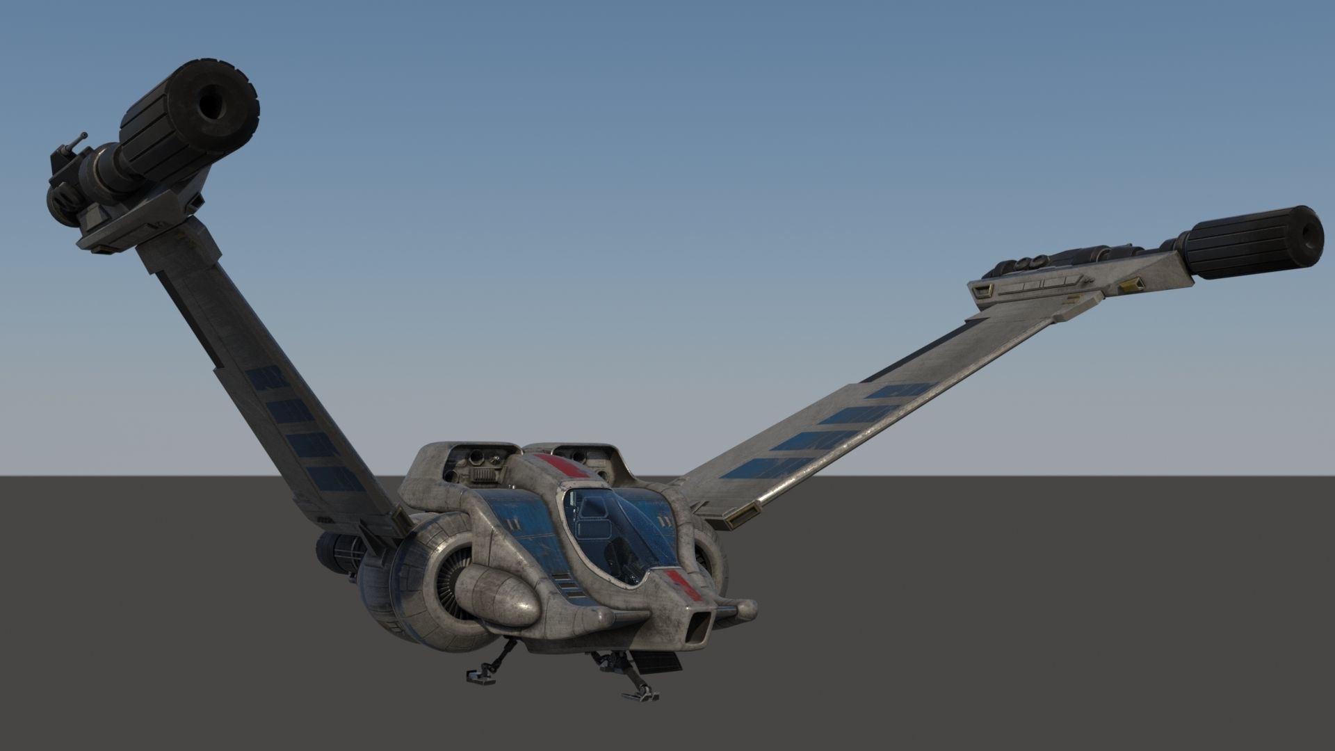 V-Wing Heavy Interceptor 3D model animated | CGTrader