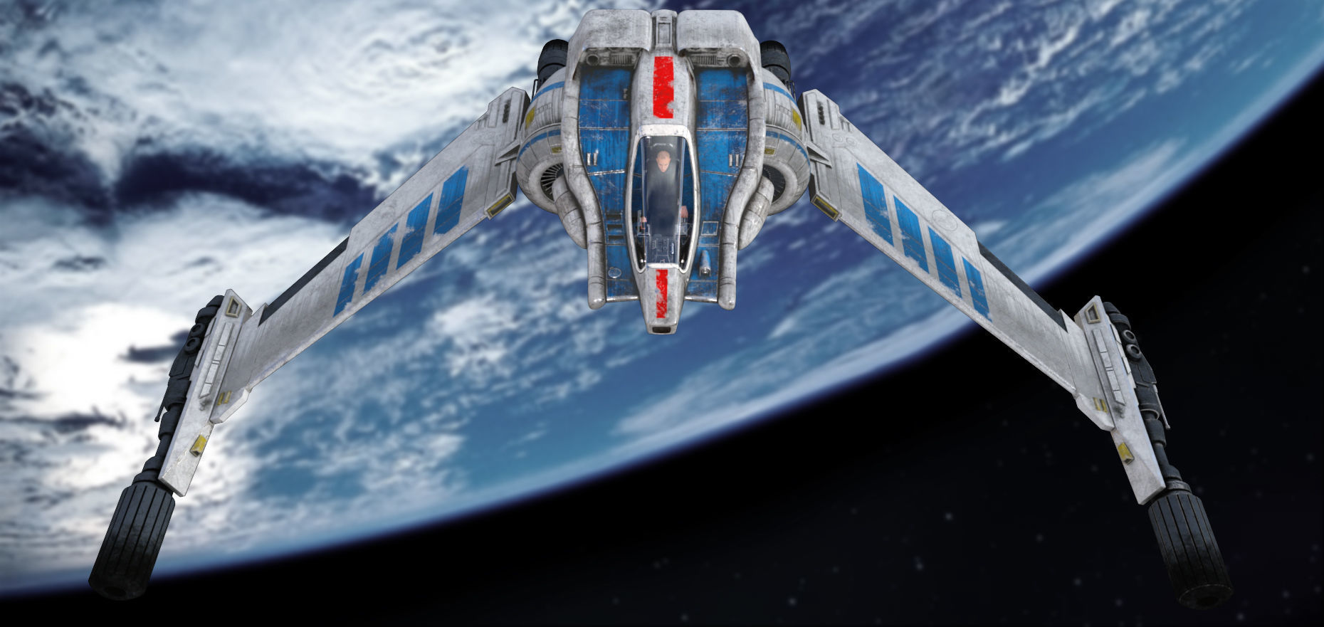 V-Wing Heavy Interceptor 3D model animated | CGTrader