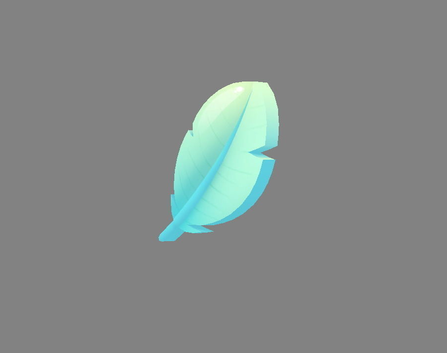 3D model Cartoon feather VR / AR / low-poly | CGTrader