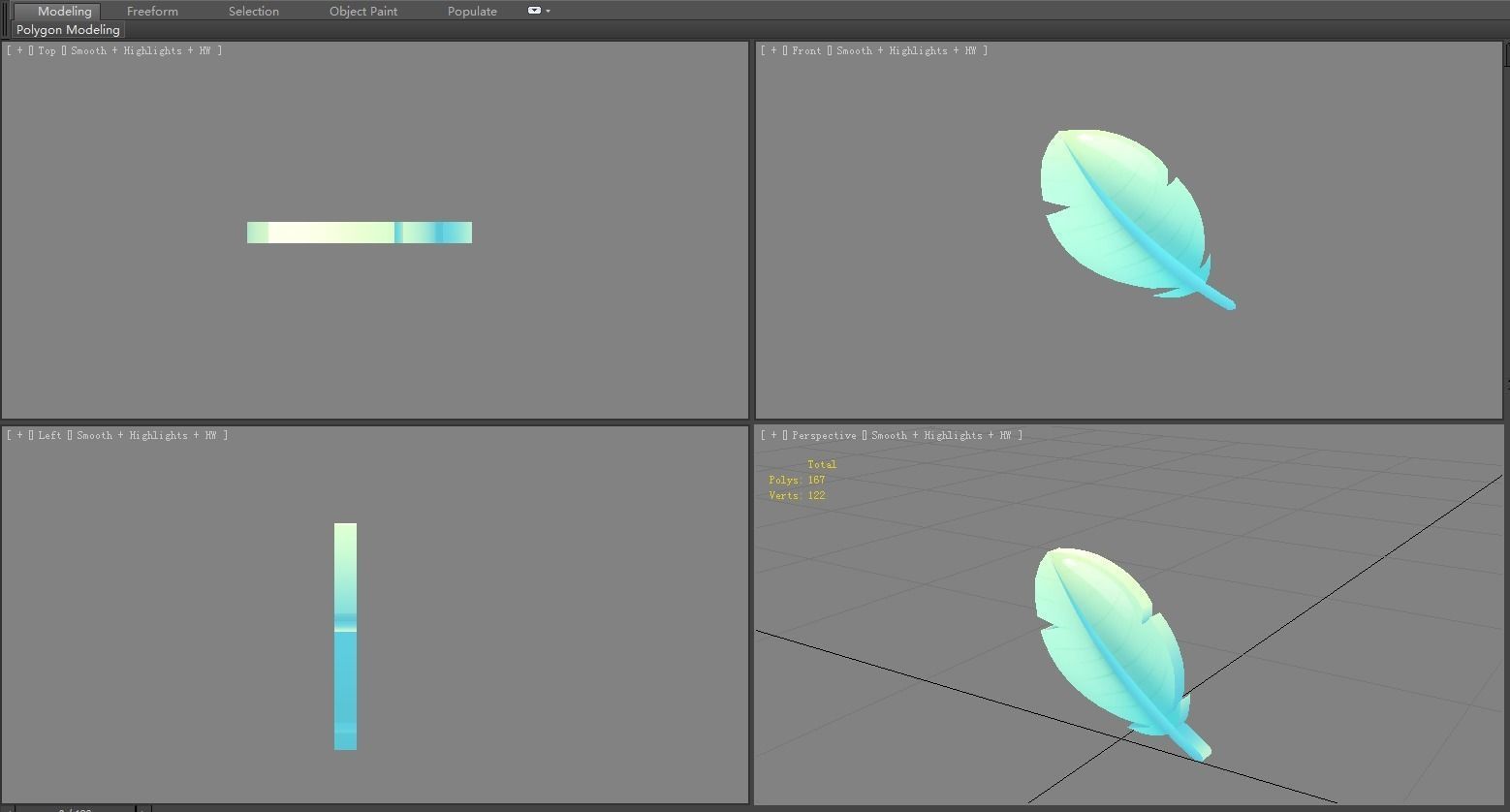 3D model Cartoon feather VR / AR / low-poly | CGTrader