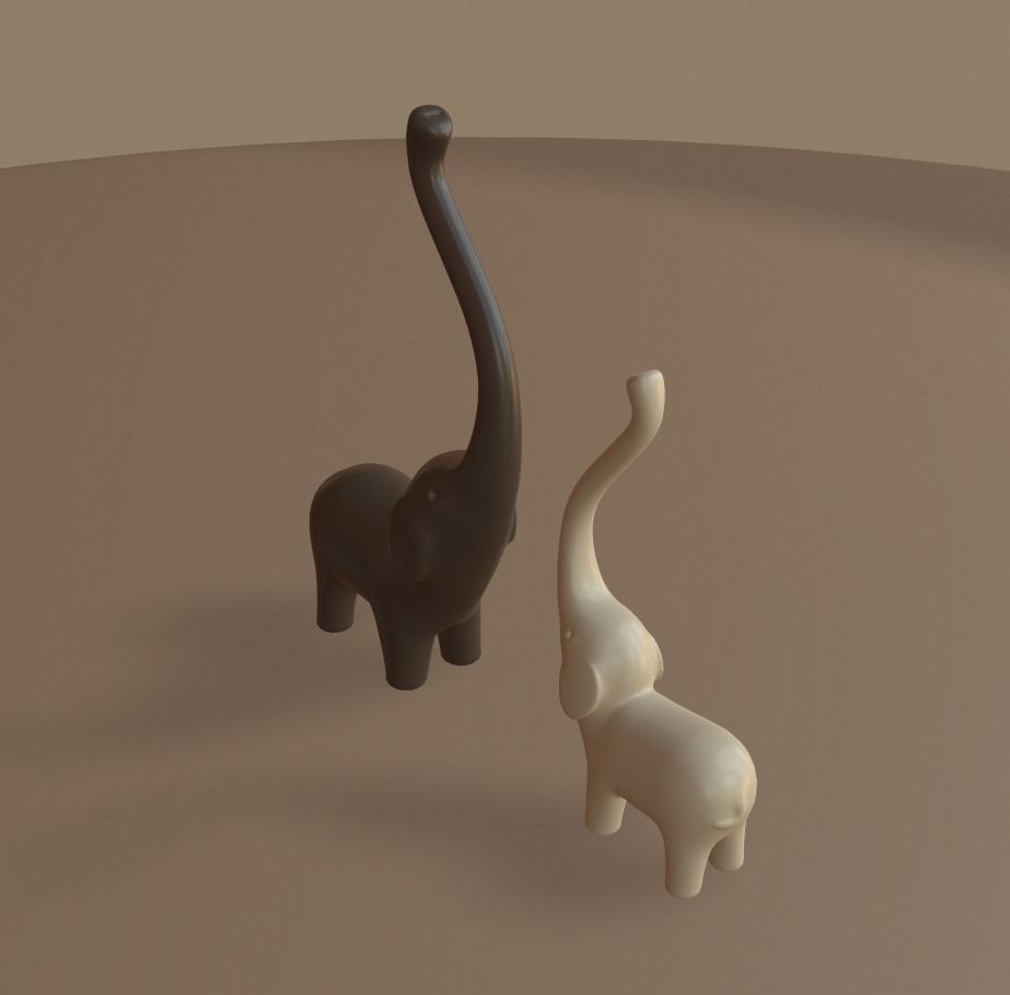 3D model Modern elephants figurine VR / AR / low-poly | CGTrader