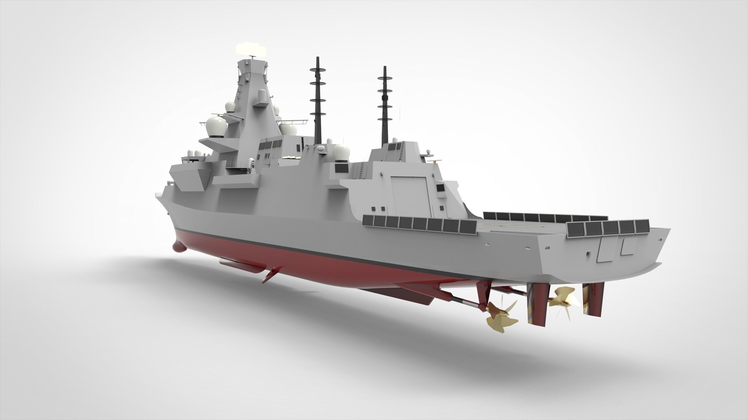 3D model Frigate Type 0 VR / AR / low-poly | CGTrader