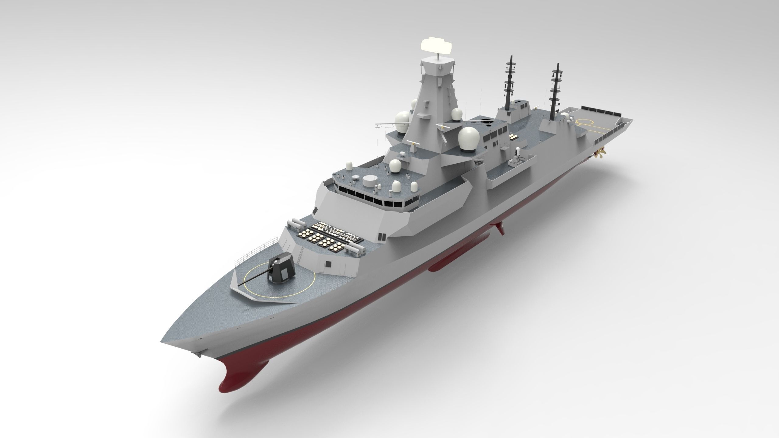 3D model Frigate Type 0 VR / AR / low-poly | CGTrader