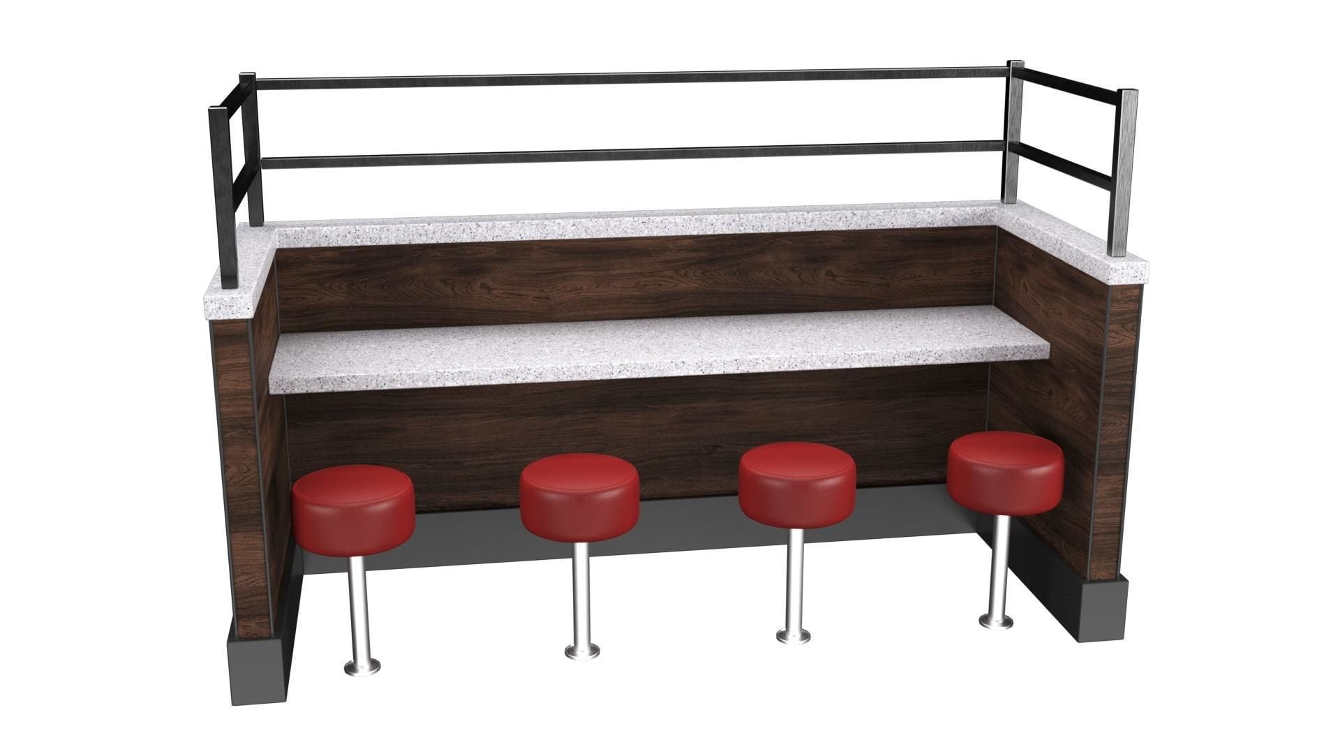 3D model Table Fast Food VR / AR / low-poly | CGTrader