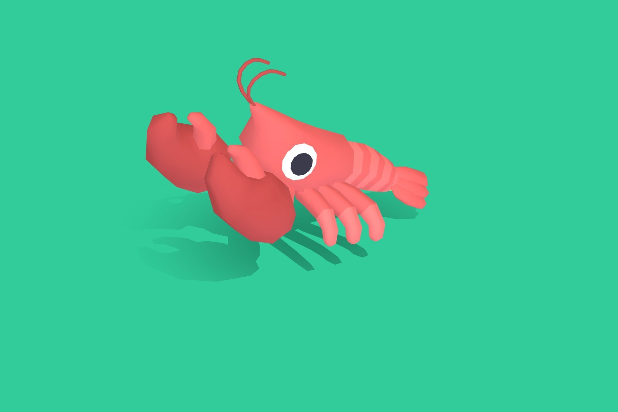 3D model Larry the Lobster - Quirky Series VR / AR / low-poly | CGTrader