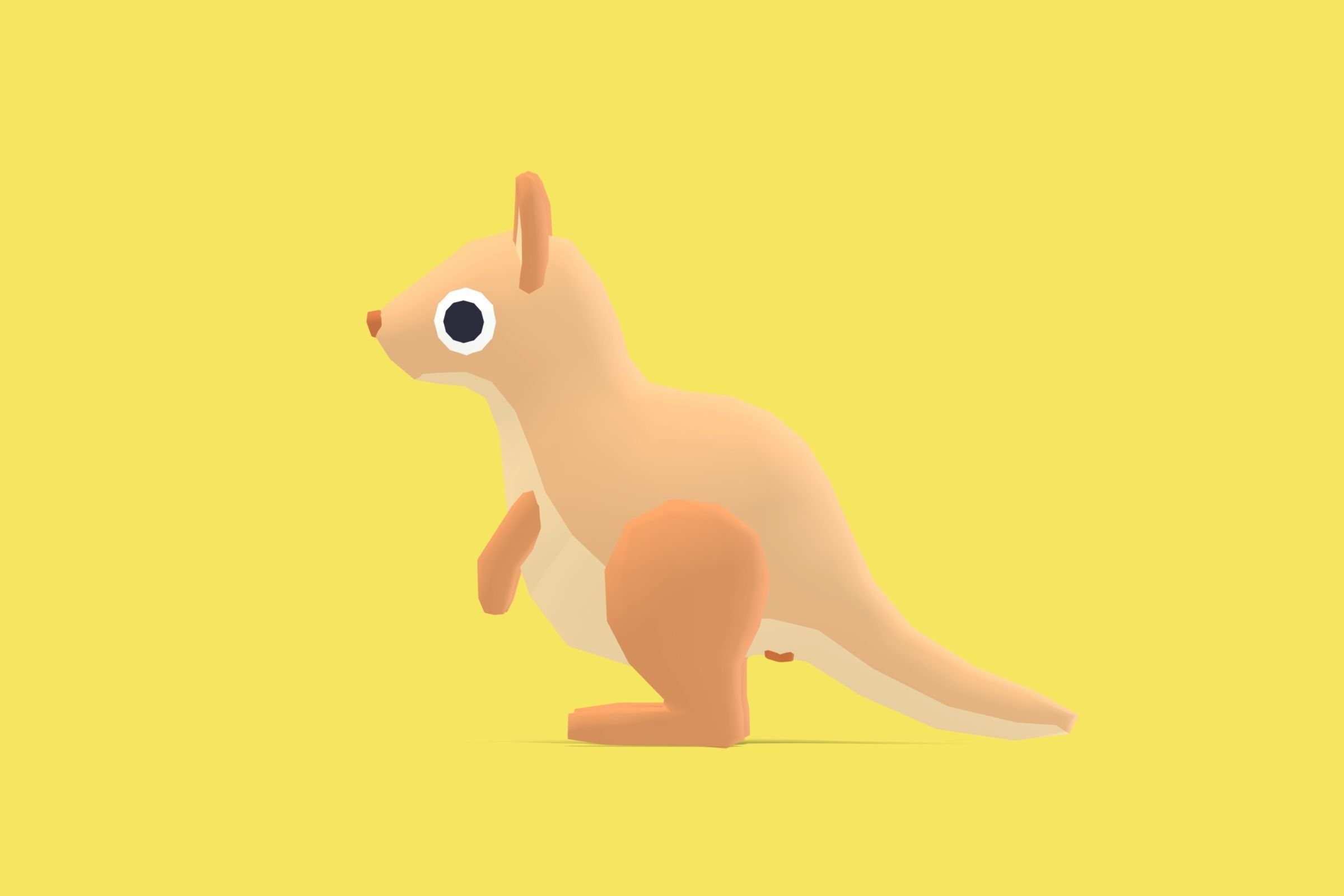 3D model Katy the Kangaroo - Quirky Series VR / AR / low-poly | CGTrader