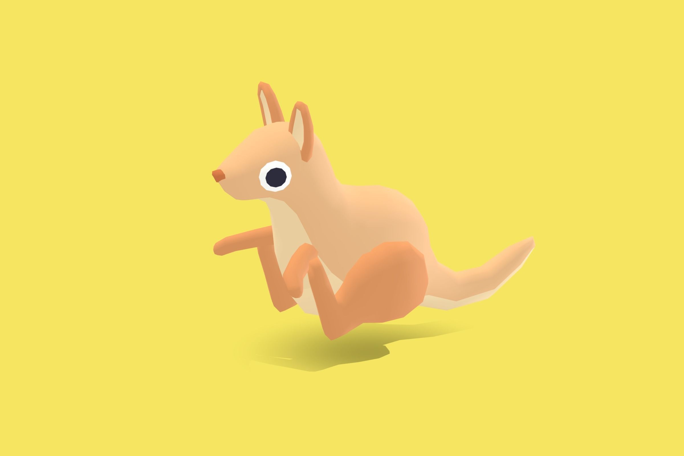 3D model Katy the Kangaroo - Quirky Series VR / AR / low-poly | CGTrader