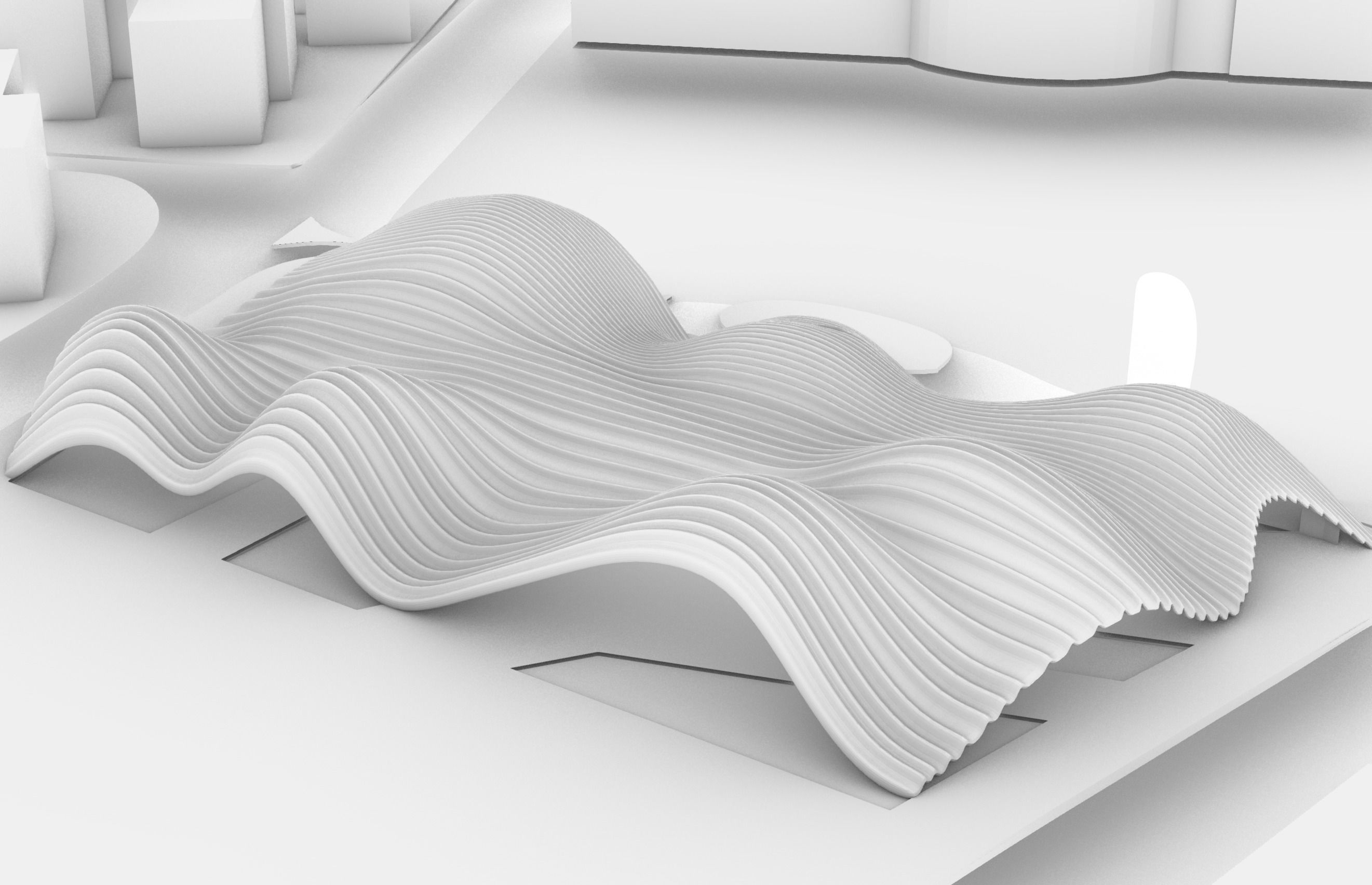 3D model Organic Shell Roof Modeling VR / AR / low-poly | CGTrader