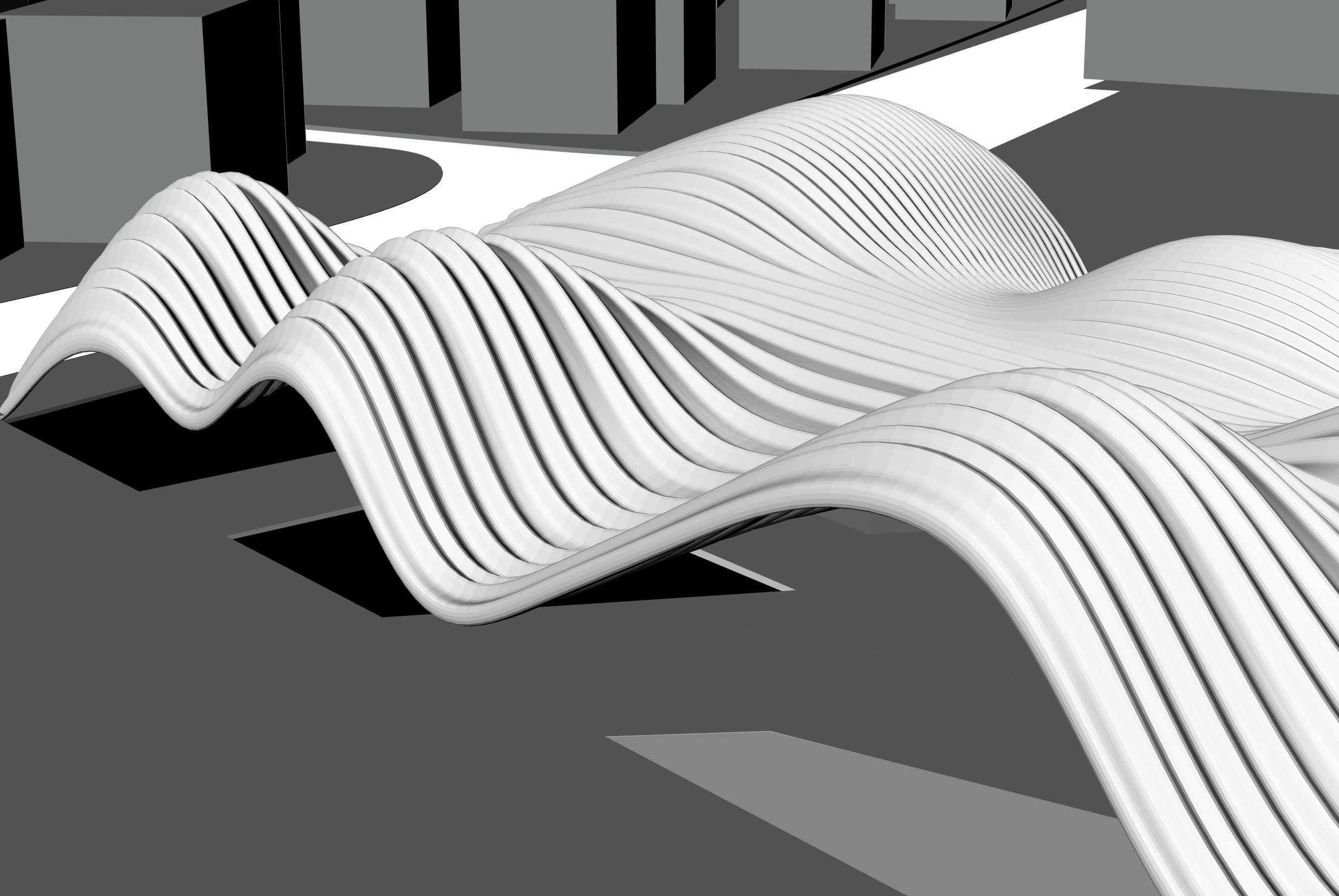 3D model Organic Shell Roof Modeling VR / AR / low-poly | CGTrader