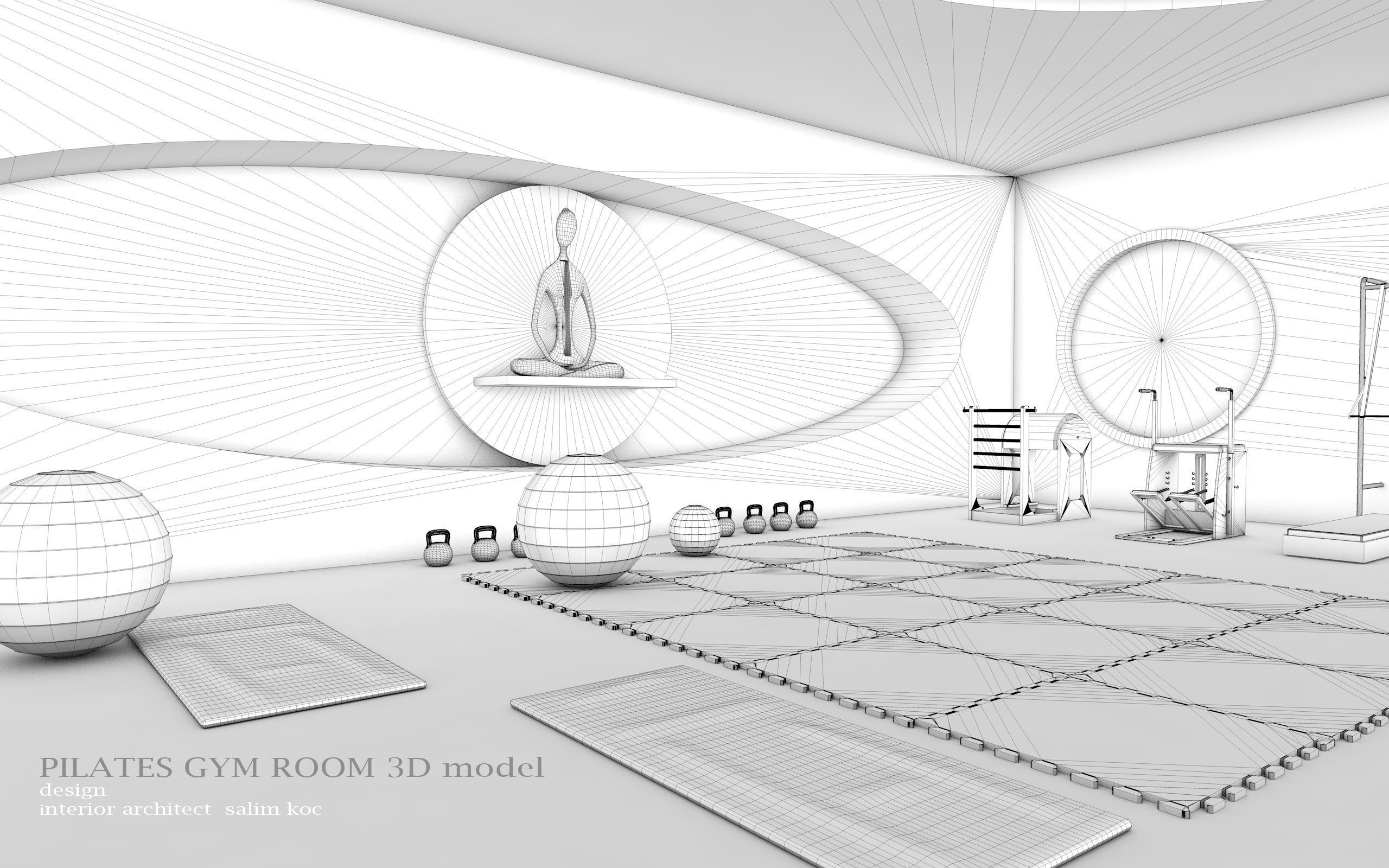 Pilates gym 3d model 3D model | CGTrader