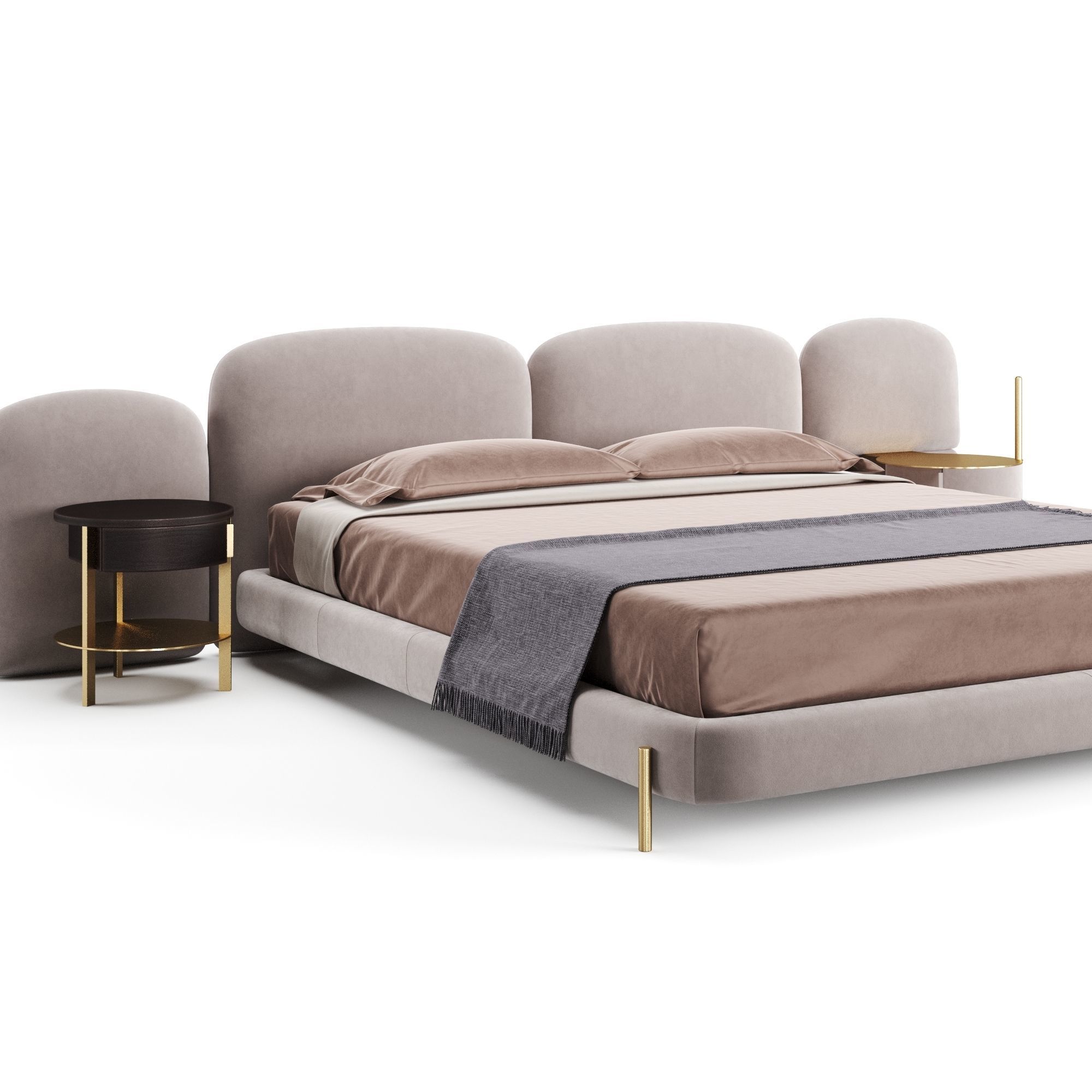 Baxter Stone Bed 3D model | CGTrader