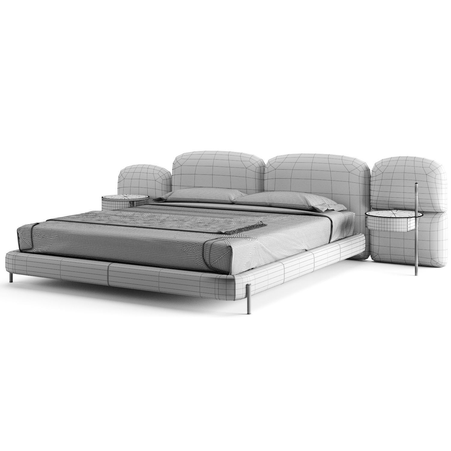 Baxter Stone Bed 3D model | CGTrader