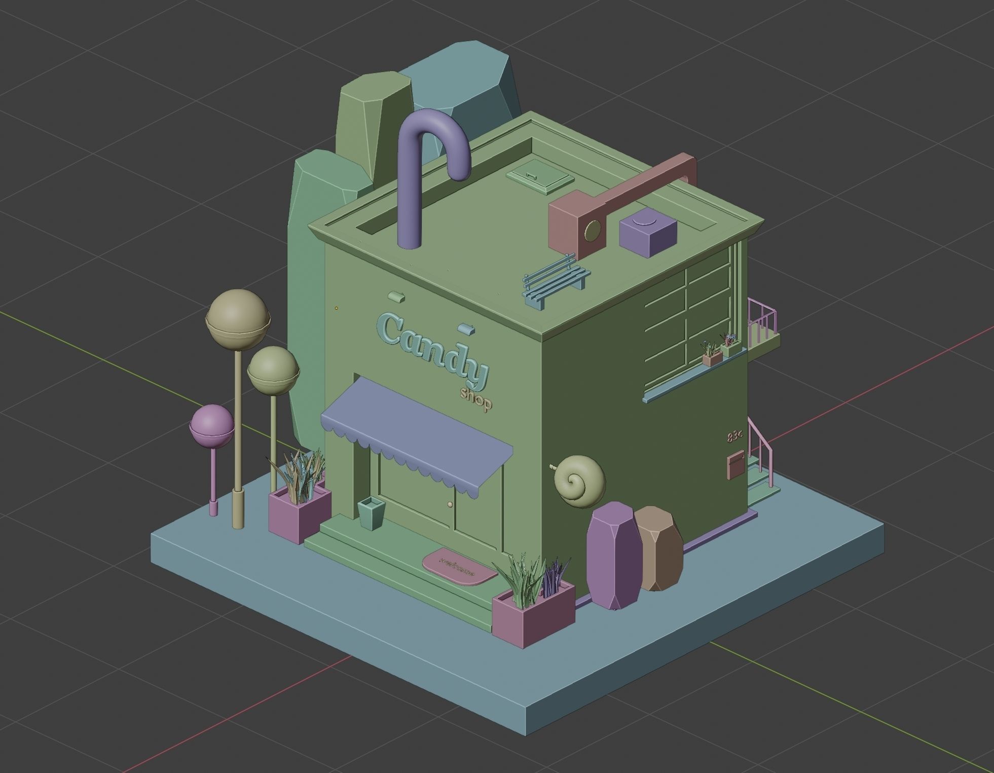 CandyShop free 3D model | CGTrader