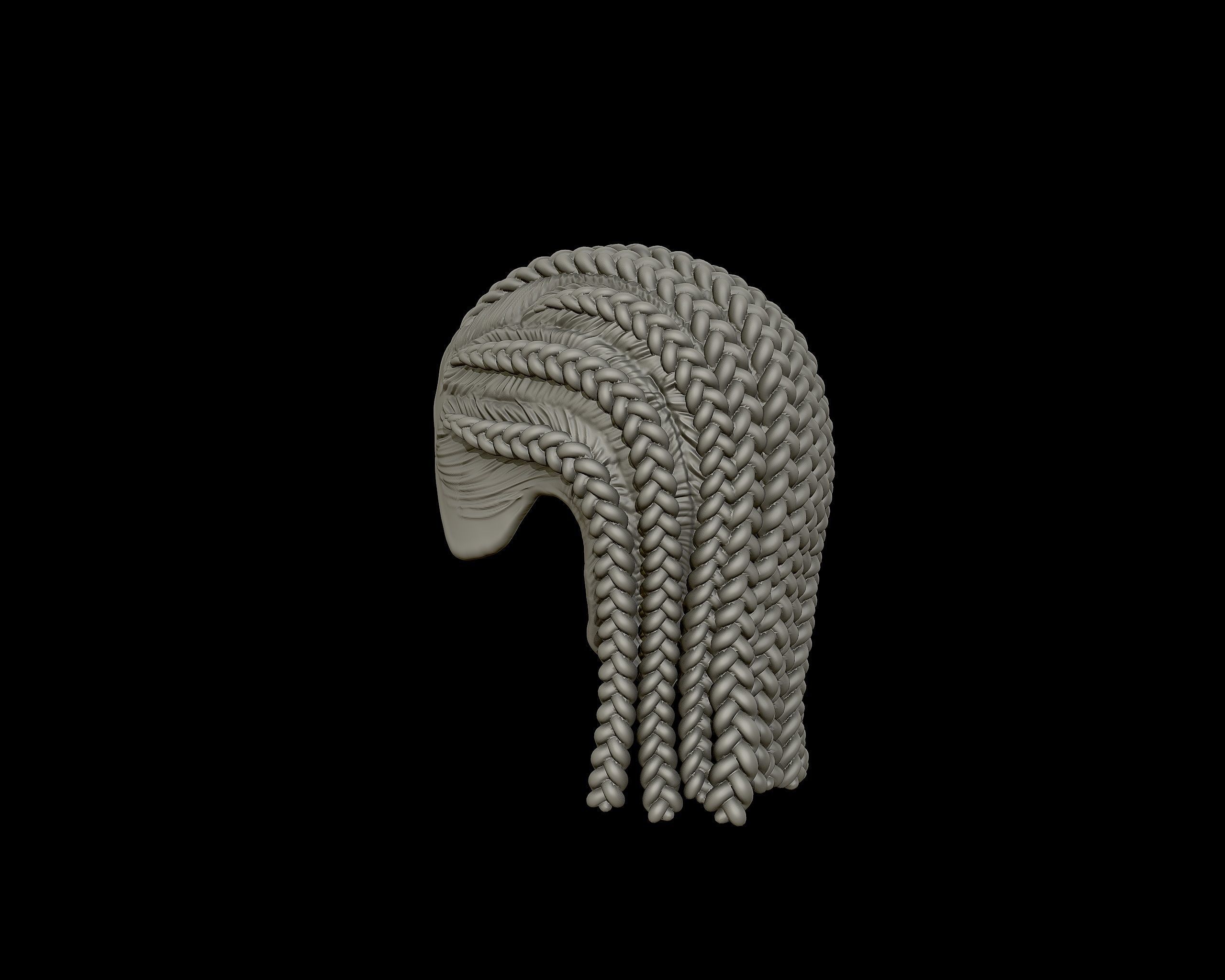 Braid Hairstyle 06 3D model 3D printable | CGTrader