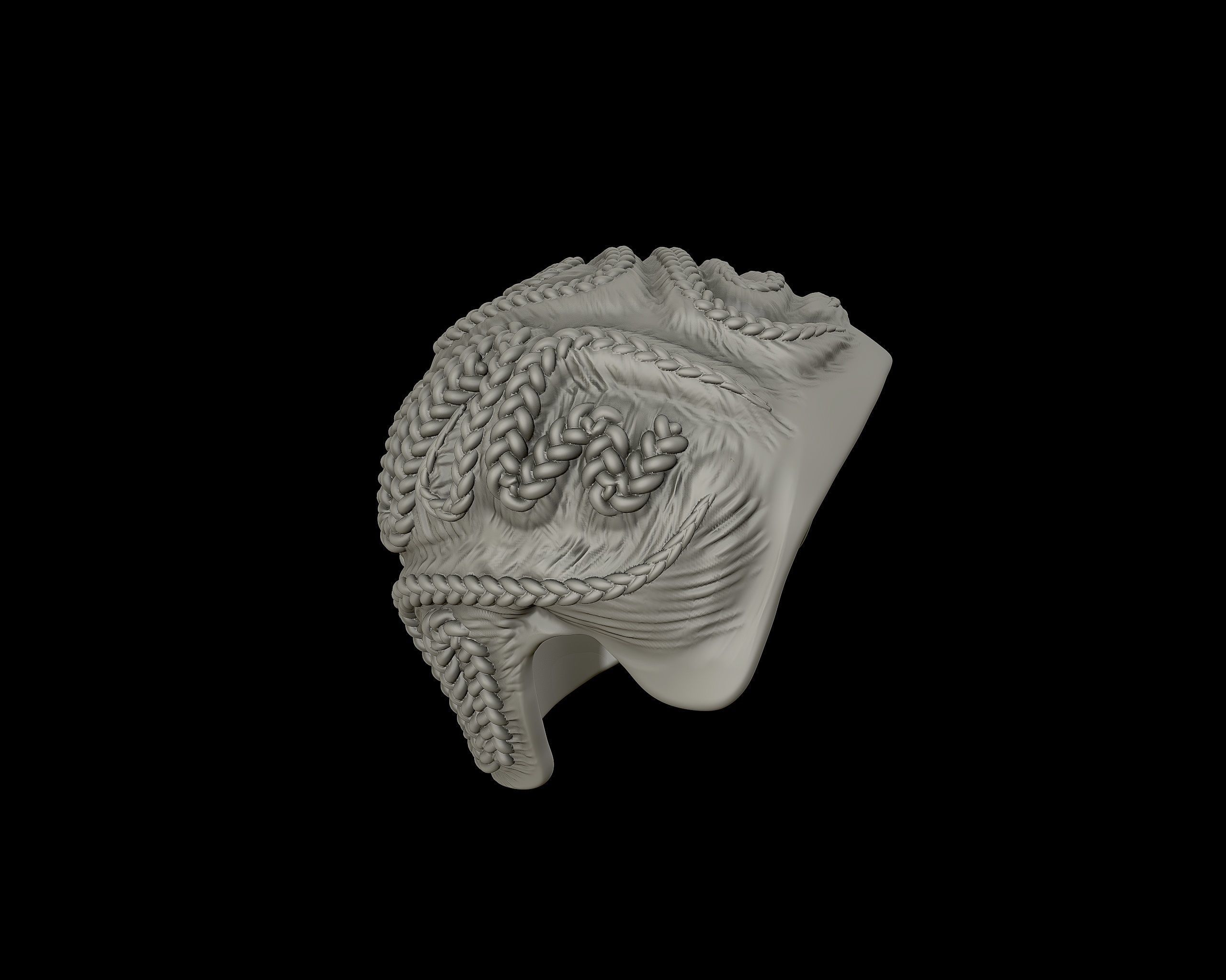 Braid Hairstyle 10 3D model 3D printable | CGTrader