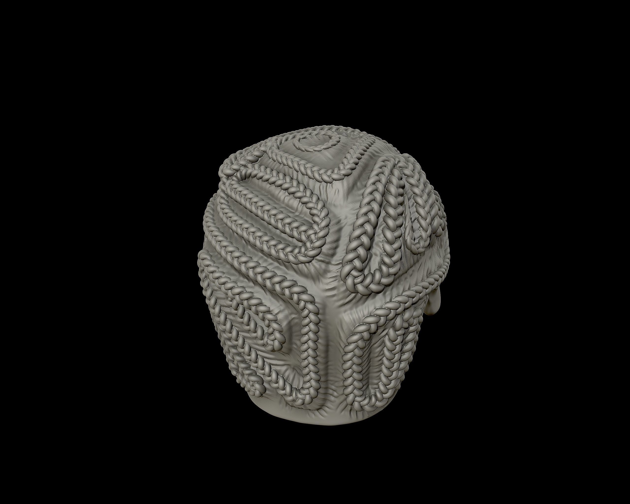 Braid Hairstyle 10 3D model 3D printable | CGTrader