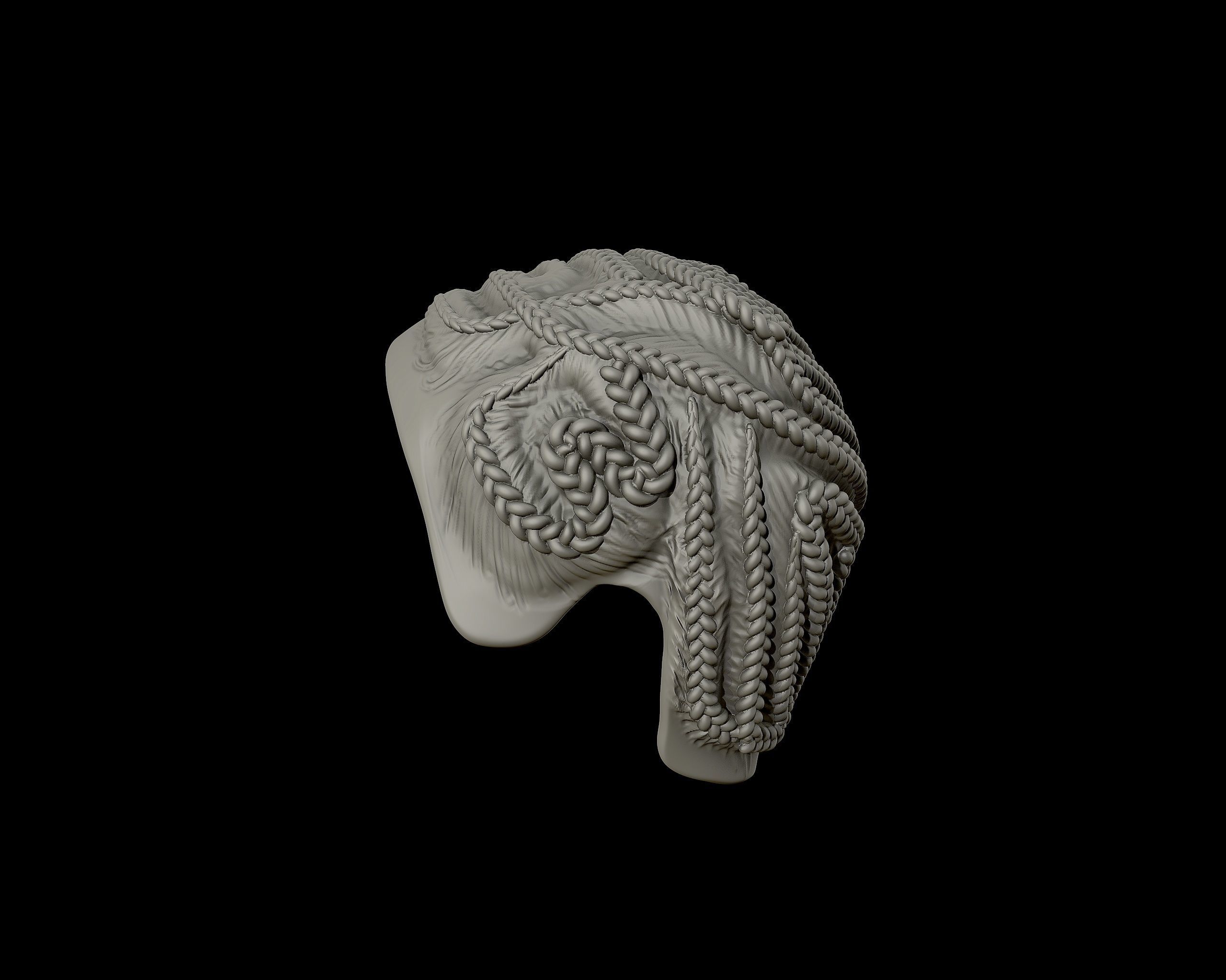 Braid Hairstyle 10 3D model 3D printable | CGTrader