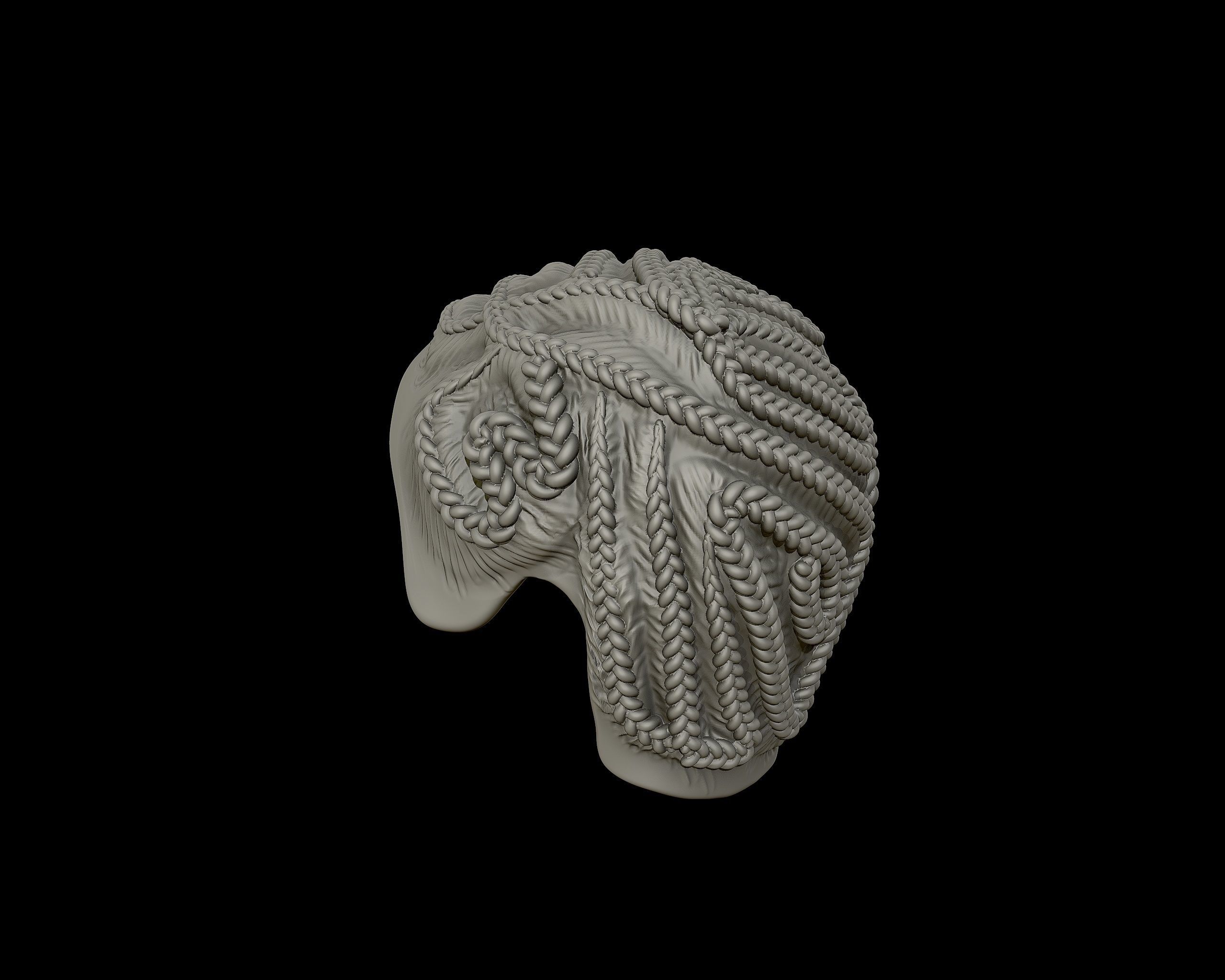 Braid Hairstyle 10 3D model 3D printable | CGTrader