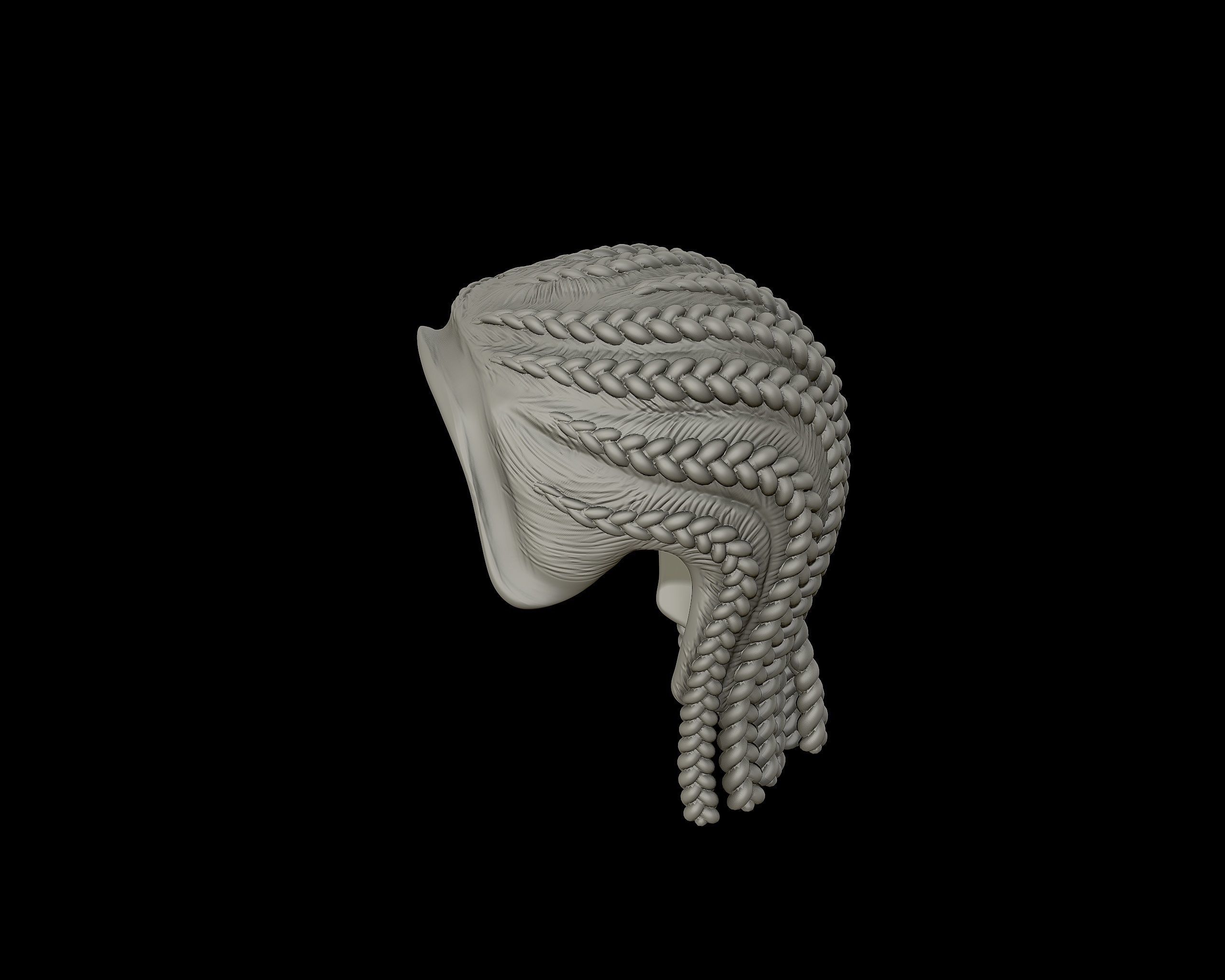 Braid Hairstyle 11 3D model 3D printable | CGTrader