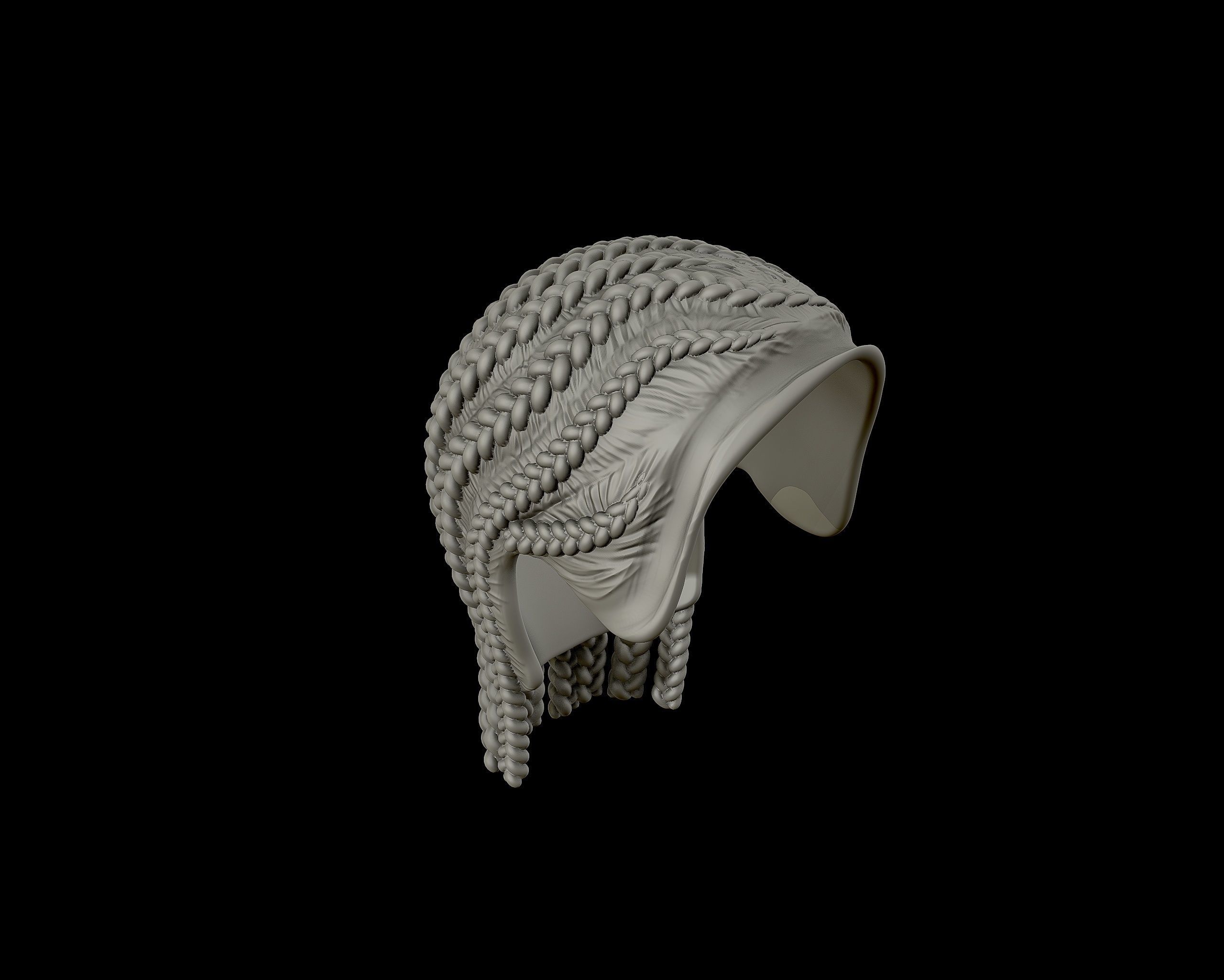 Braid Hairstyle 11 3D model 3D printable | CGTrader