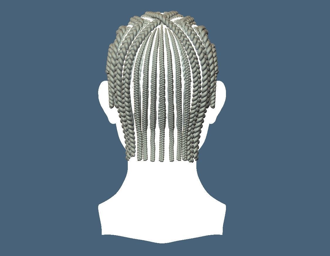 Braid Hairstyle 12 3D model 3D printable | CGTrader