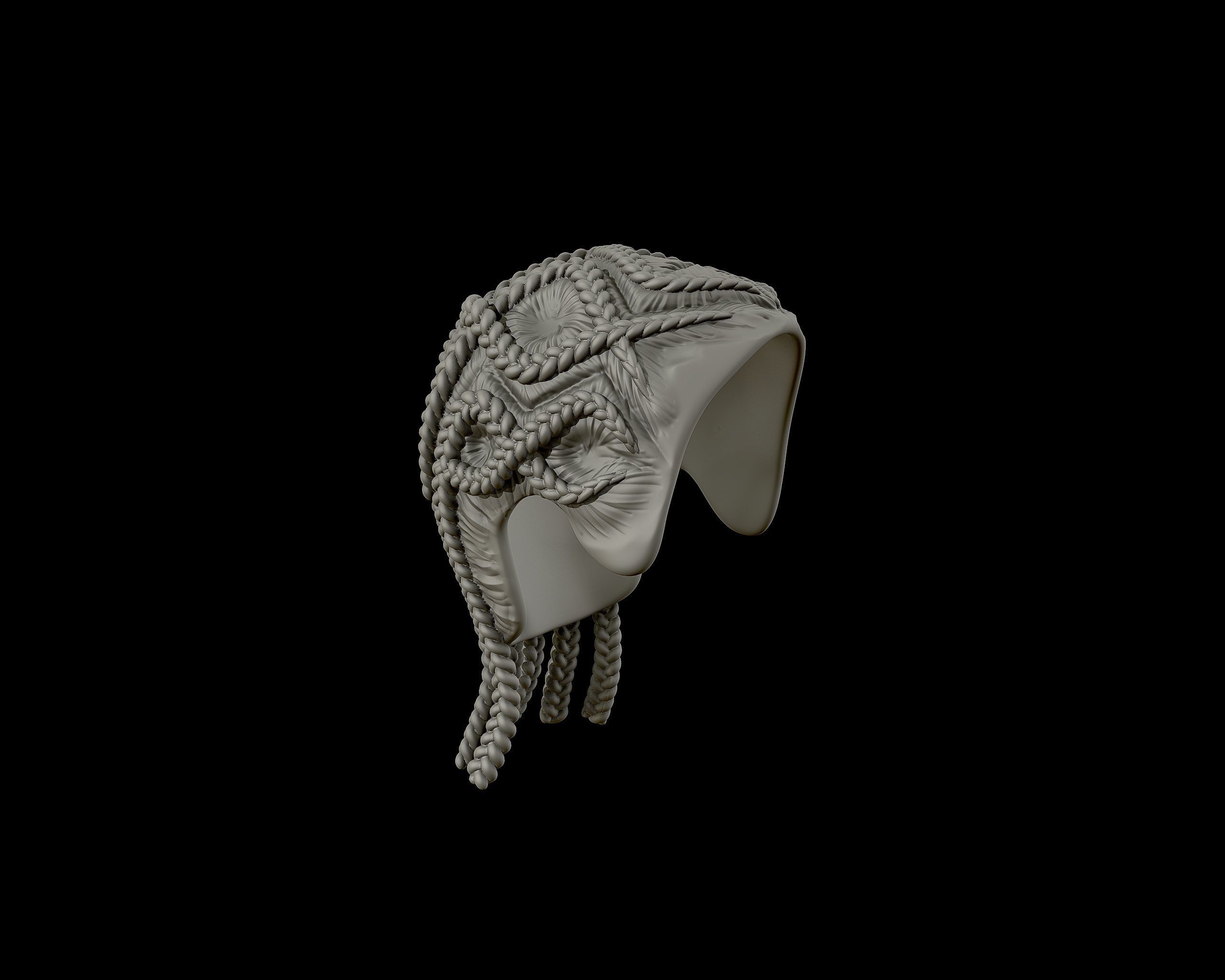 Braid Hairstyle 14 3D model 3D printable | CGTrader