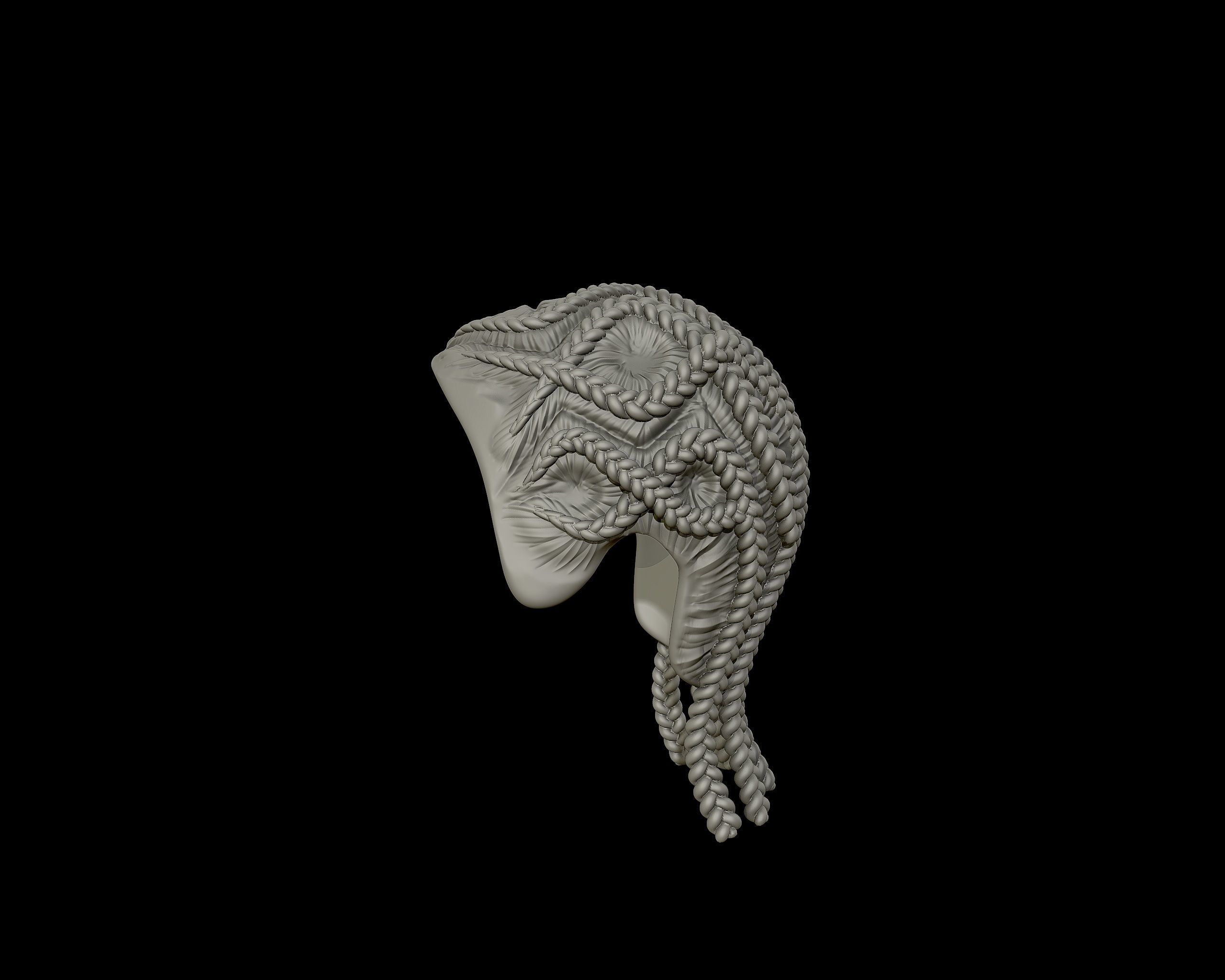 Braid Hairstyle 14 3D model 3D printable | CGTrader