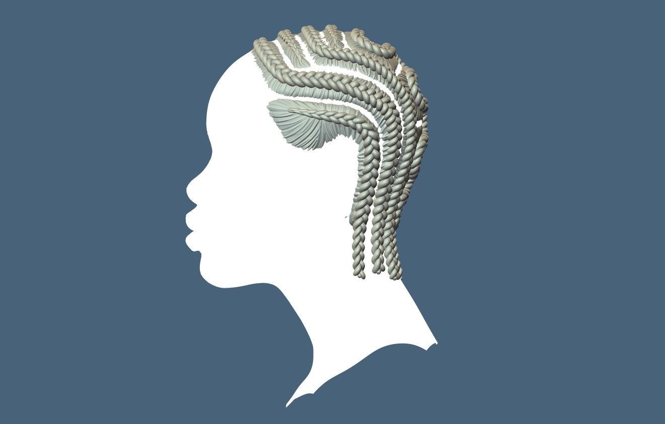 Braid Hairstyle 15 3D model 3D printable | CGTrader