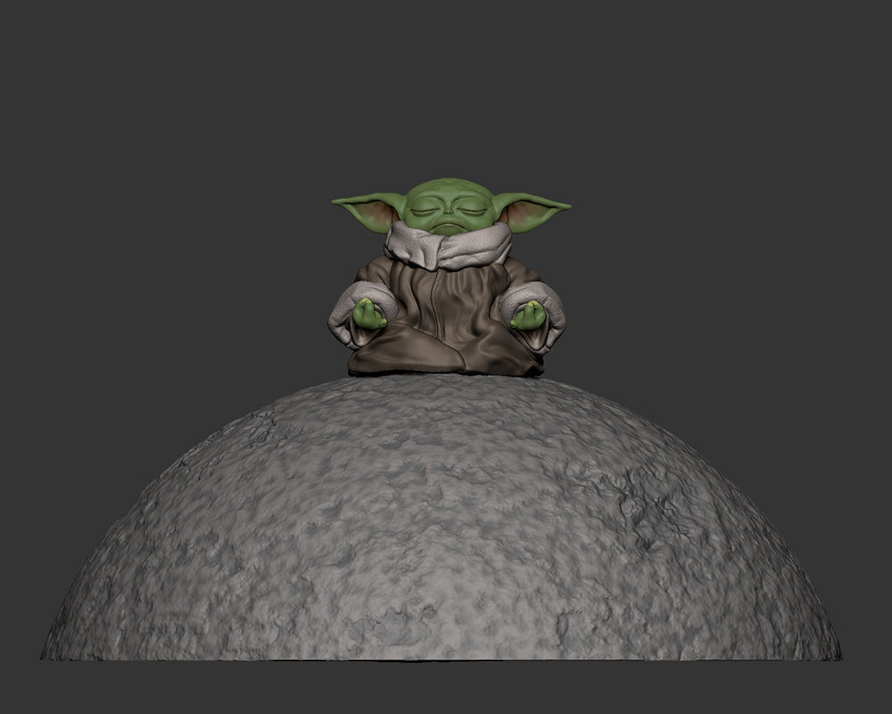 Grogu Meditating 3D model 3D printable | CGTrader