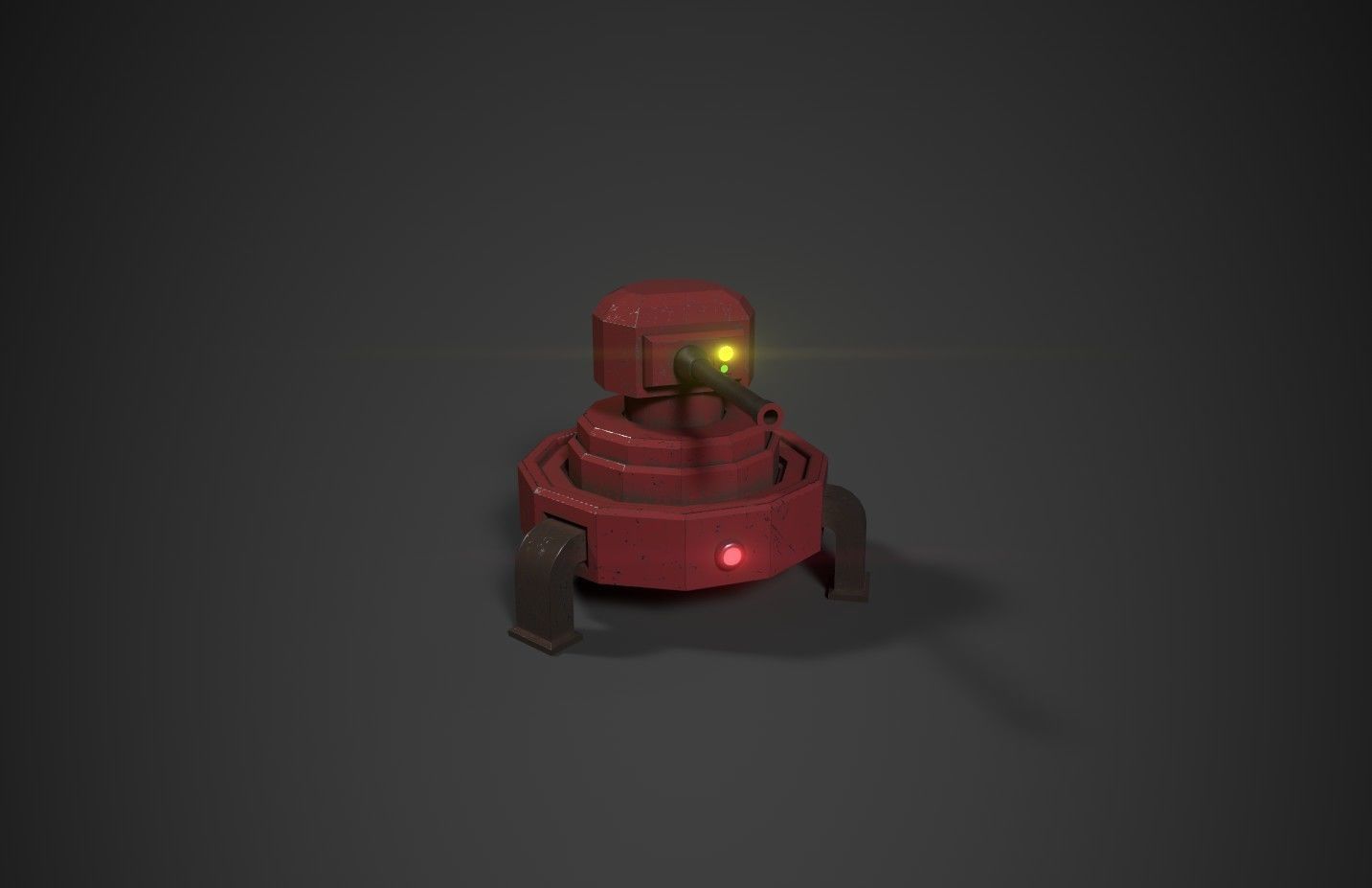 3D model Three Gun Turrets VR / AR / low-poly | CGTrader