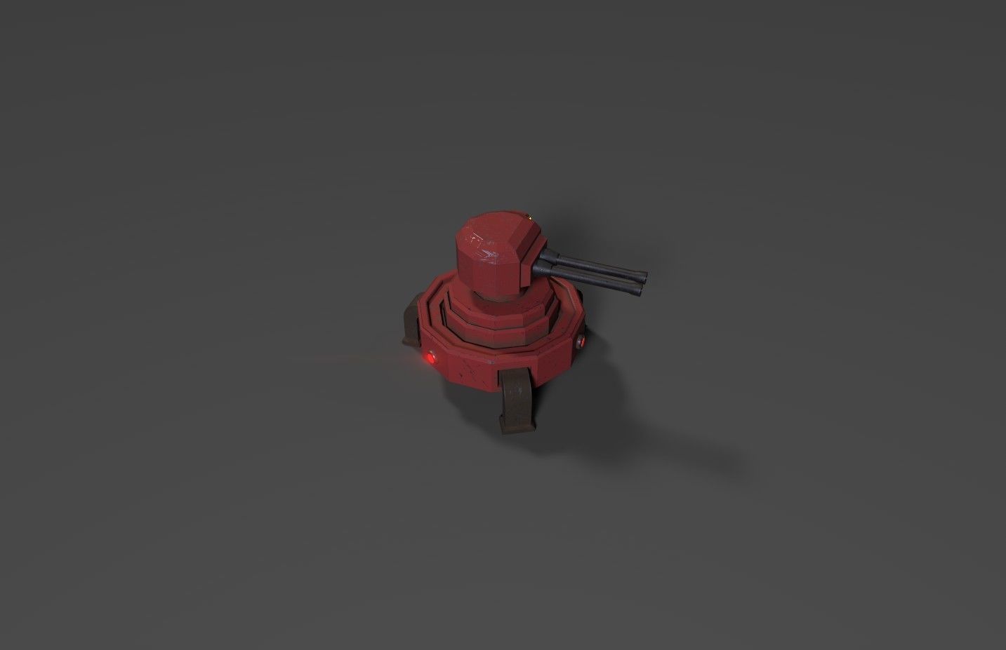 3D model Three Gun Turrets VR / AR / low-poly | CGTrader