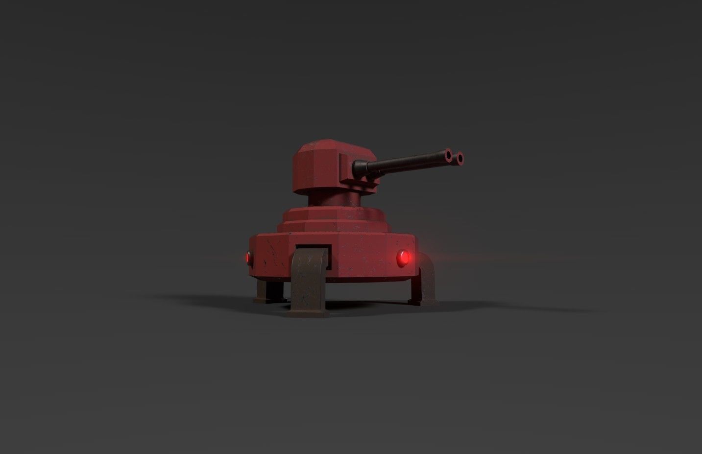 3D model Three Gun Turrets VR / AR / low-poly | CGTrader