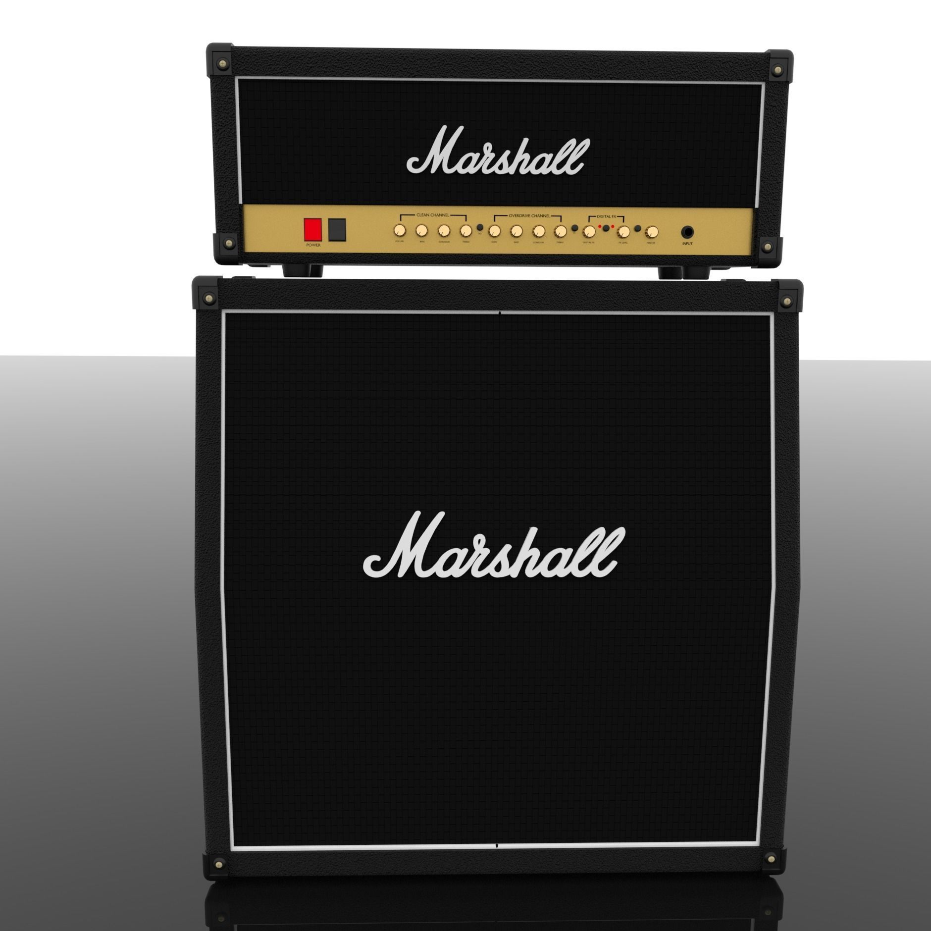 Marshall JCM 900 4100 Head Cabinet 3D model | CGTrader