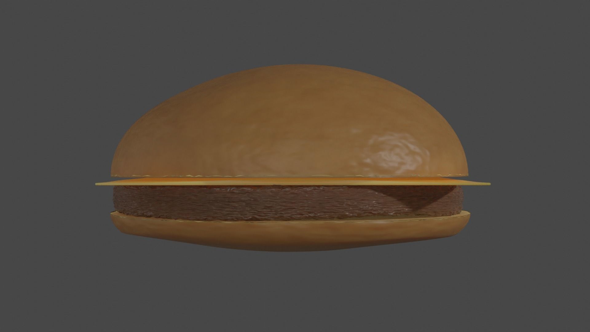 Low-Poly Realistic Burger hamburger with cheese on plate free VR / AR ...