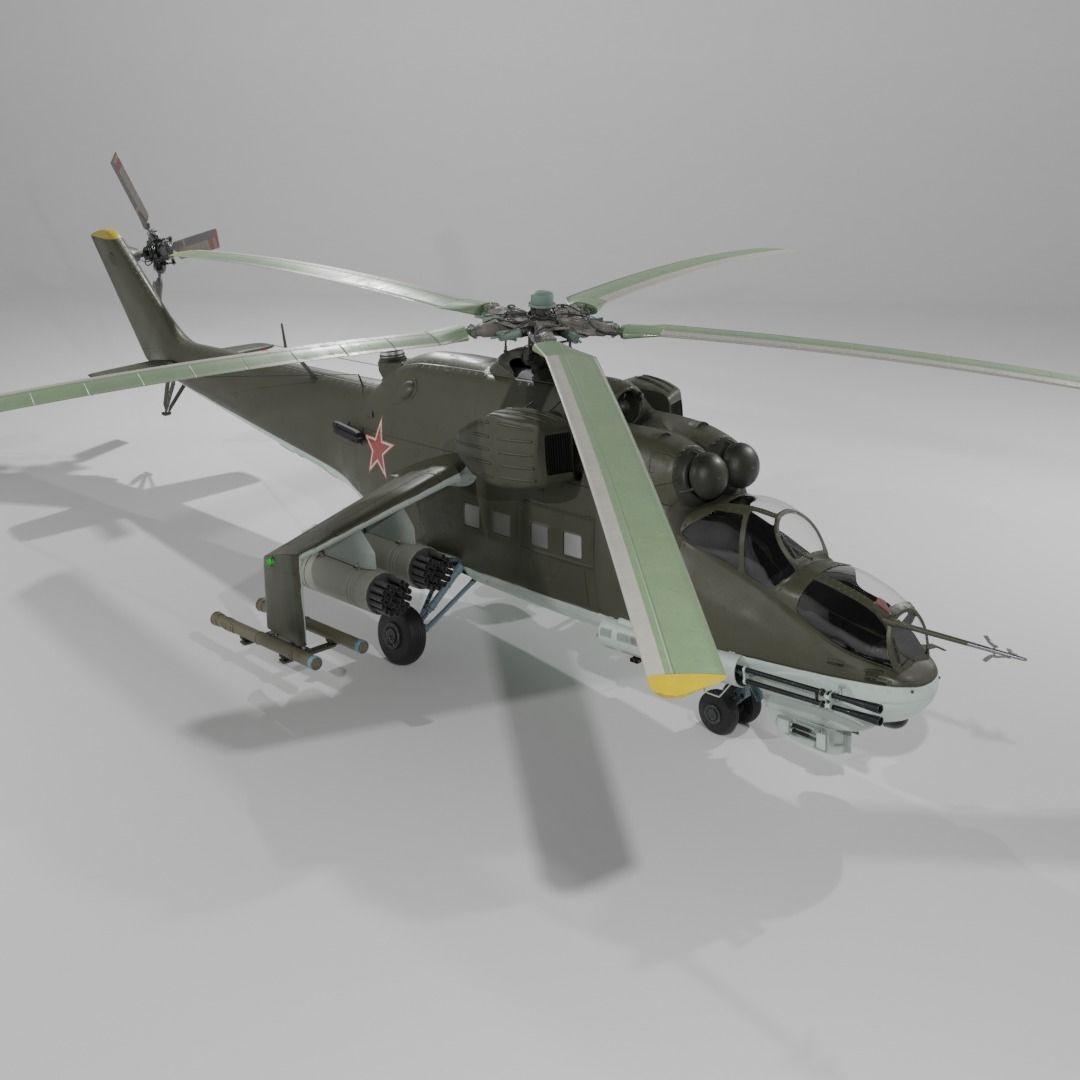 Mil Mi-24P Hind free 3D model | CGTrader