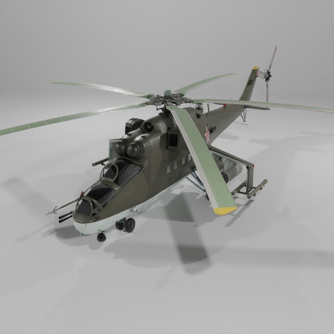 Mil Mi-24P Hind free 3D model | CGTrader