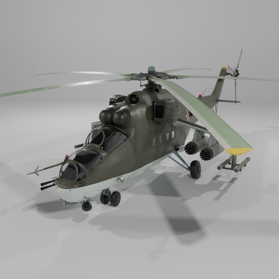 Mil Mi-24P Hind free 3D model | CGTrader