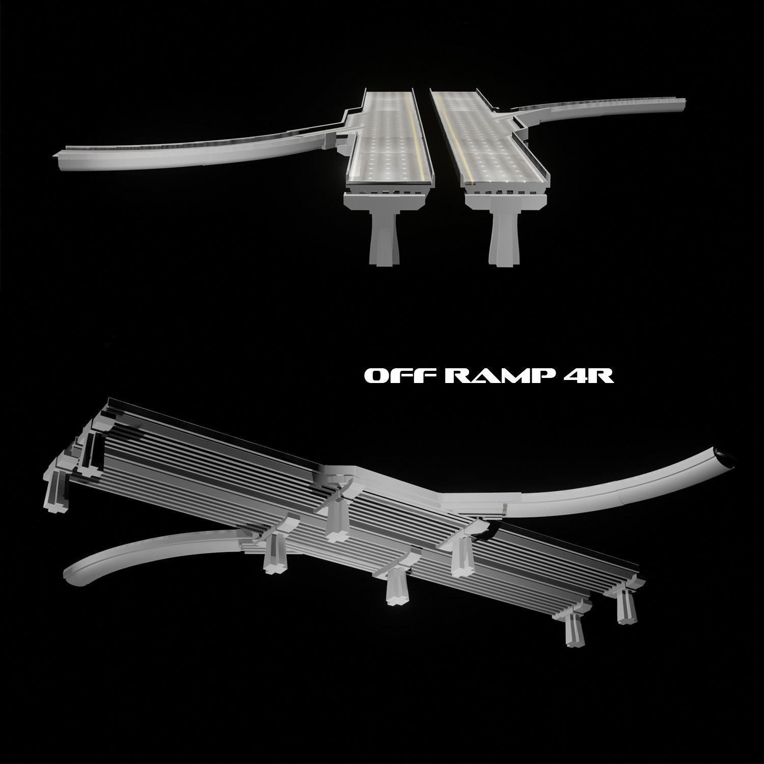 Off ramp 4r - freeway pack 3D model | CGTrader