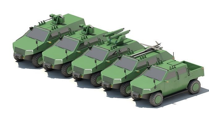 Lizard 4x4 Tactical Vehicle Concept All Version 3D model | CGTrader