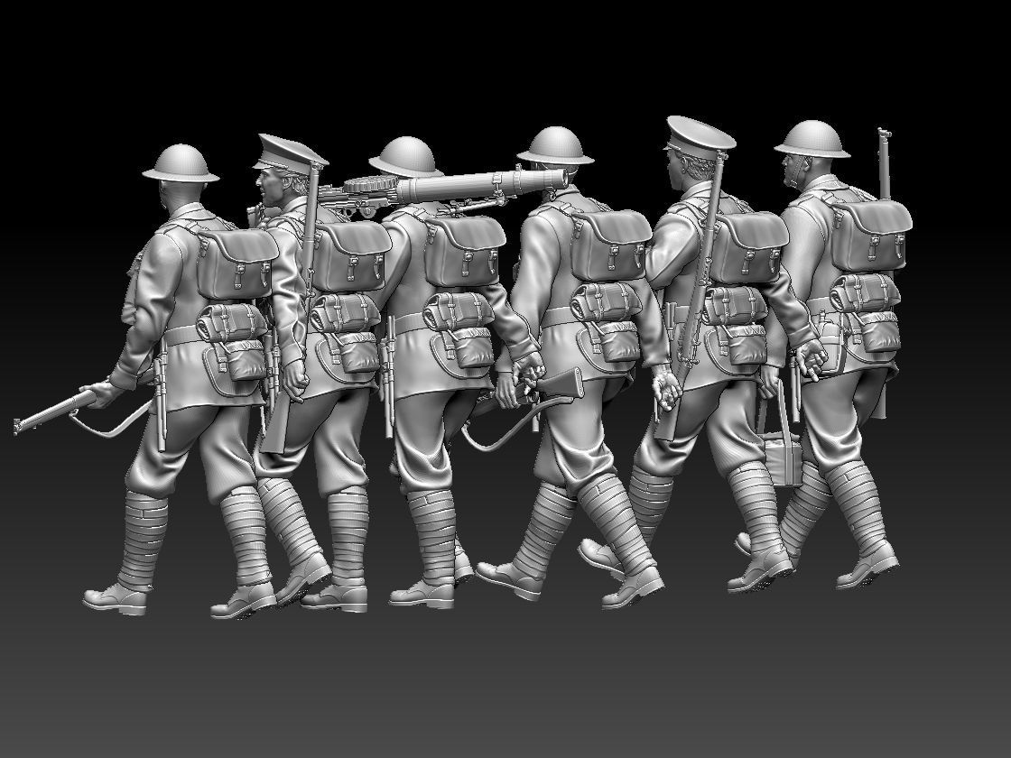 British soldiers ww1 3D model 3D printable | CGTrader