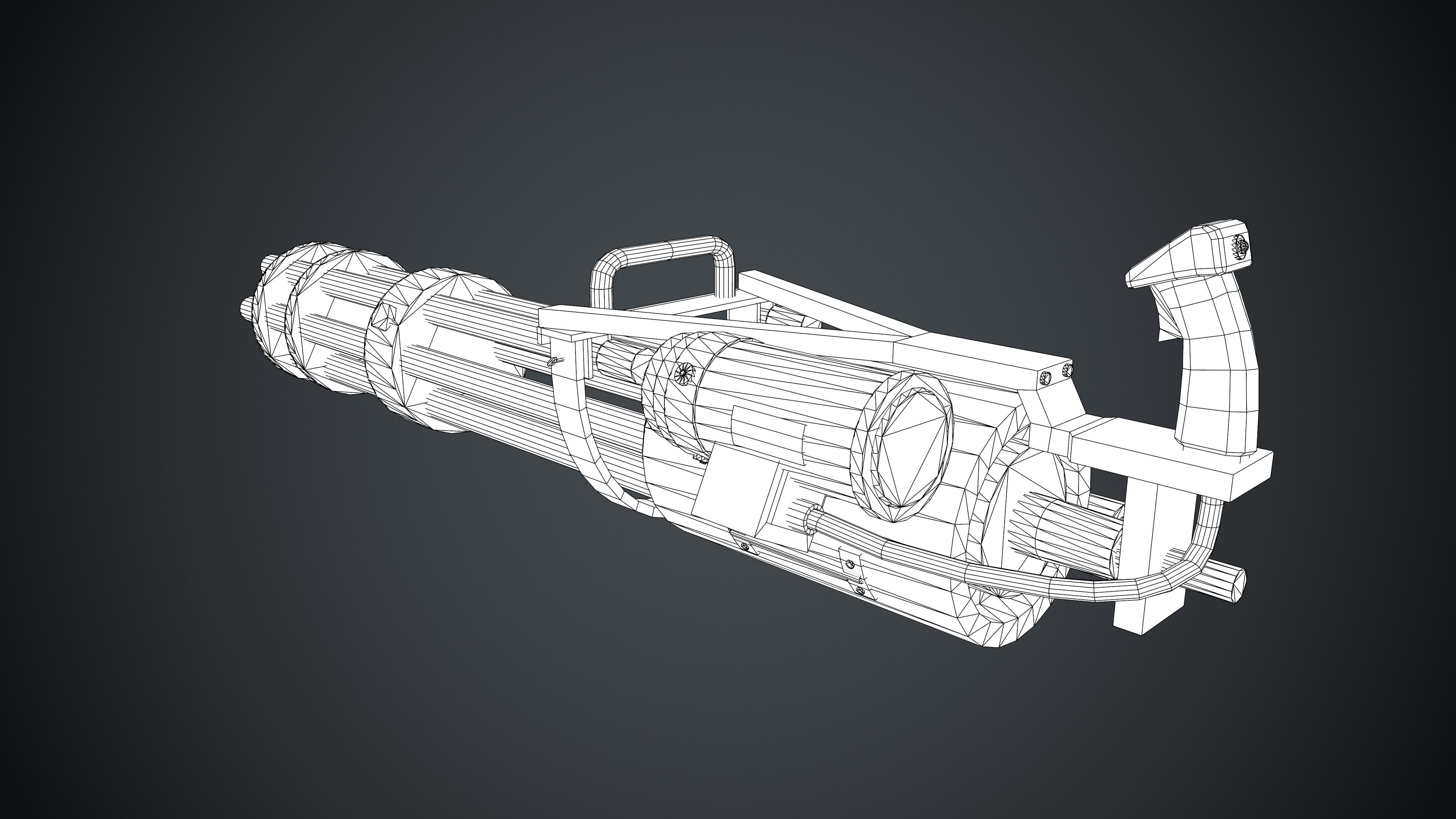 3D model M134 Minigun VR / AR / low-poly | CGTrader