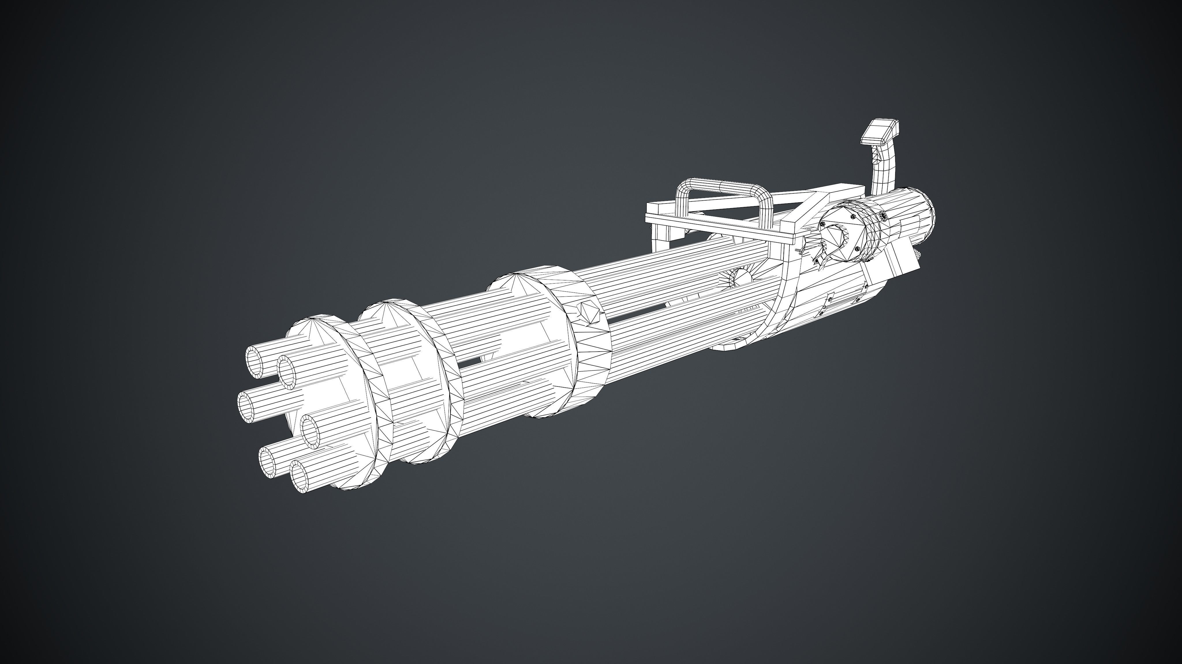 3D model M134 Minigun VR / AR / low-poly | CGTrader