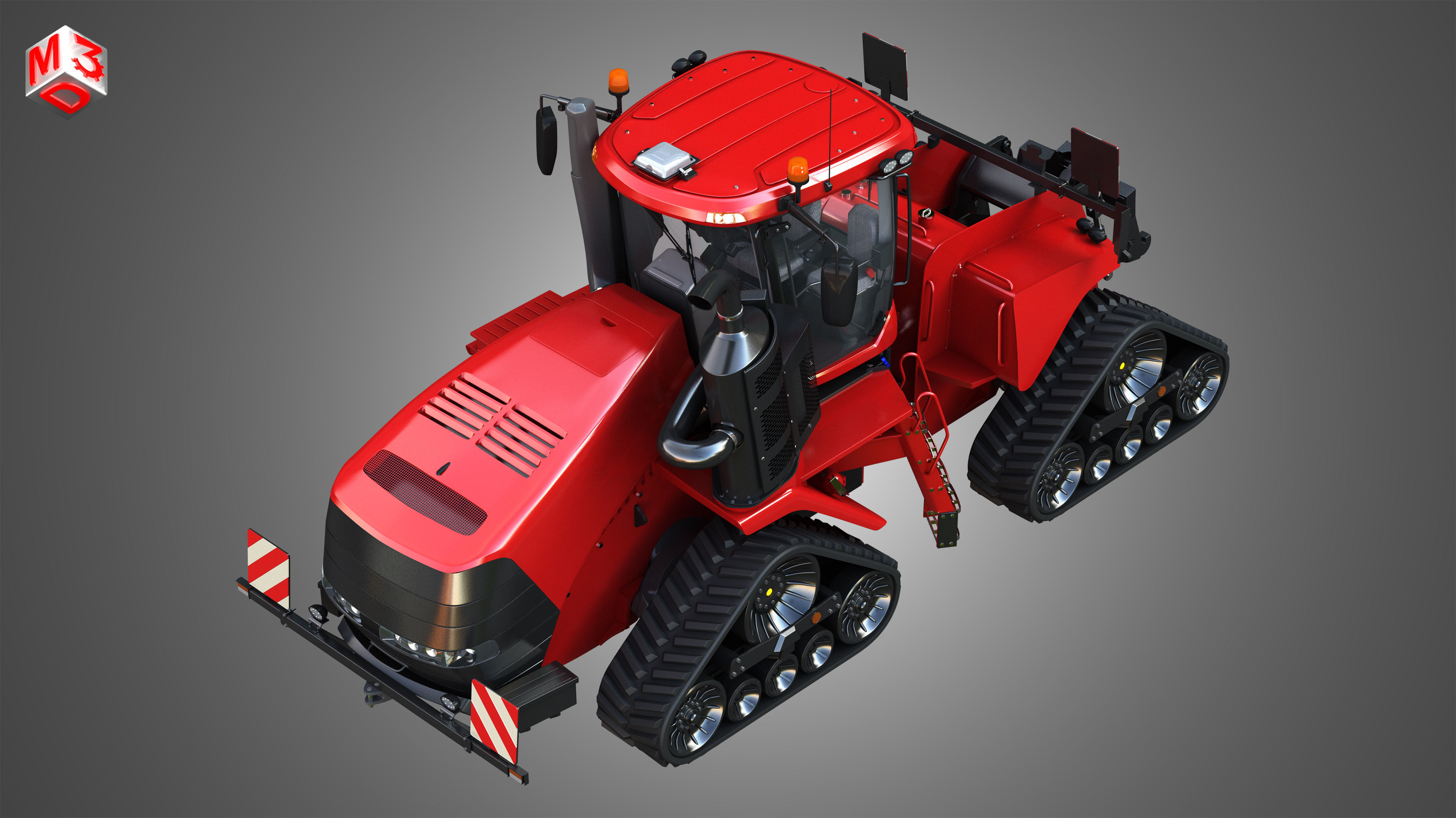 Quadtrac 470 Articulated Tractor - With Rubber Tracks System 3D model ...